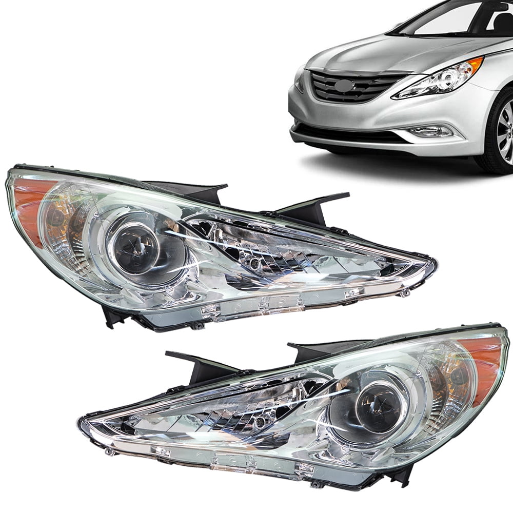 LABLT 1 Pair Headlights Assembly Kit Left and Right Replacement for 2011-2014 Sonata - Walmart.com