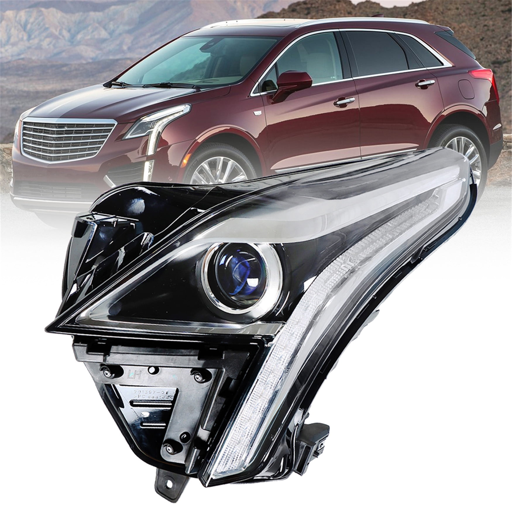 LABLT Headlights for 2017-2018 Cadillac XT5 (Halogen Type) Projector ...