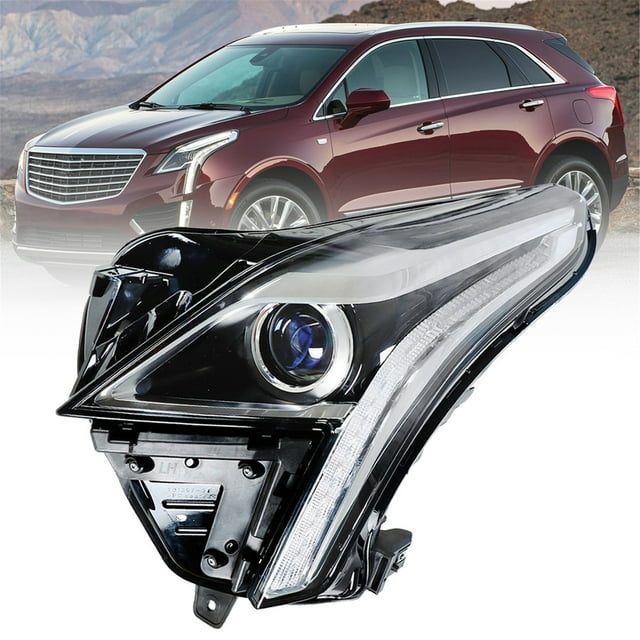 LABLT Headlights for 2017-2018 Cadillac XT5 (Halogen Type) Projector Headlight Headlamp with LED ...