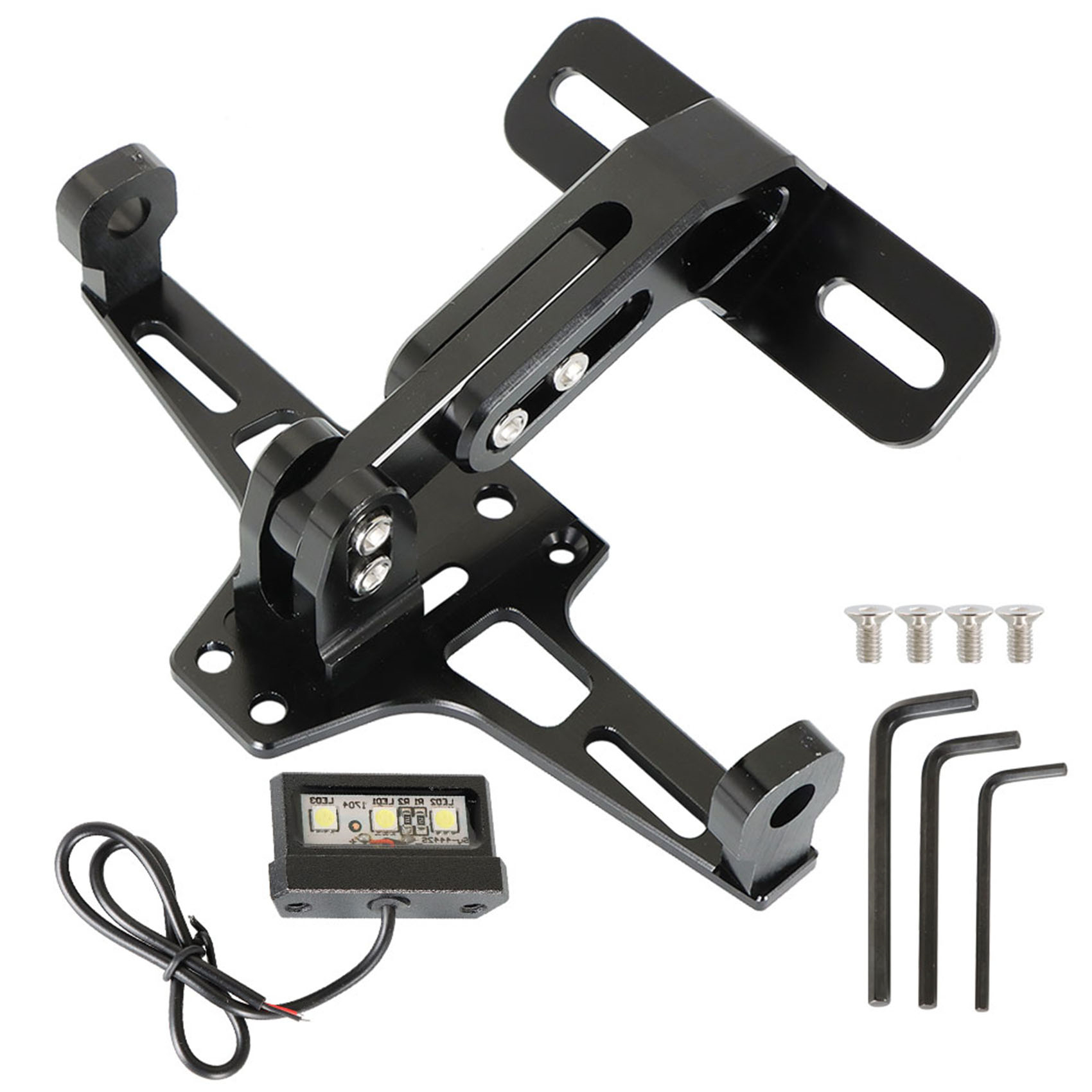 LABLT Motorcycle Fender License Plate Bracket Kit With LED Tail Light ...