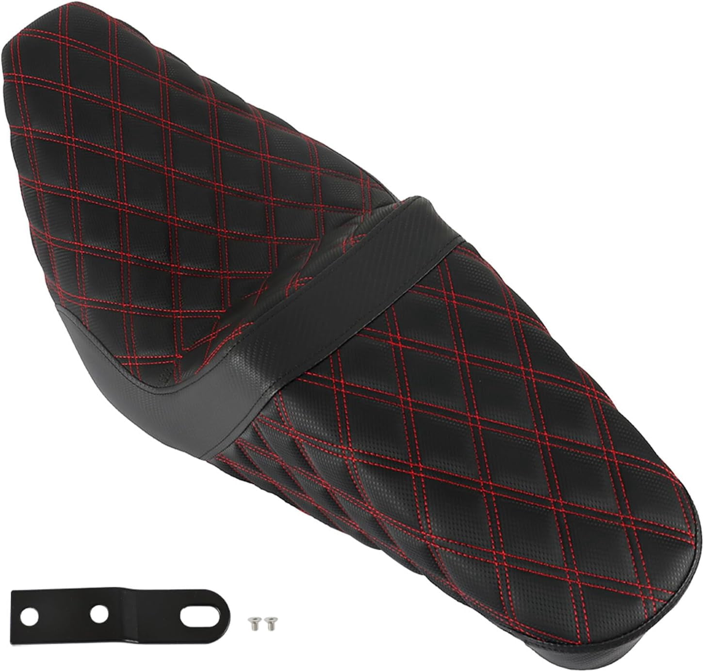 LABLT Motorcycle Red Lattice Stitch Saddlemen Custom Step Up 2 Up Seat ...