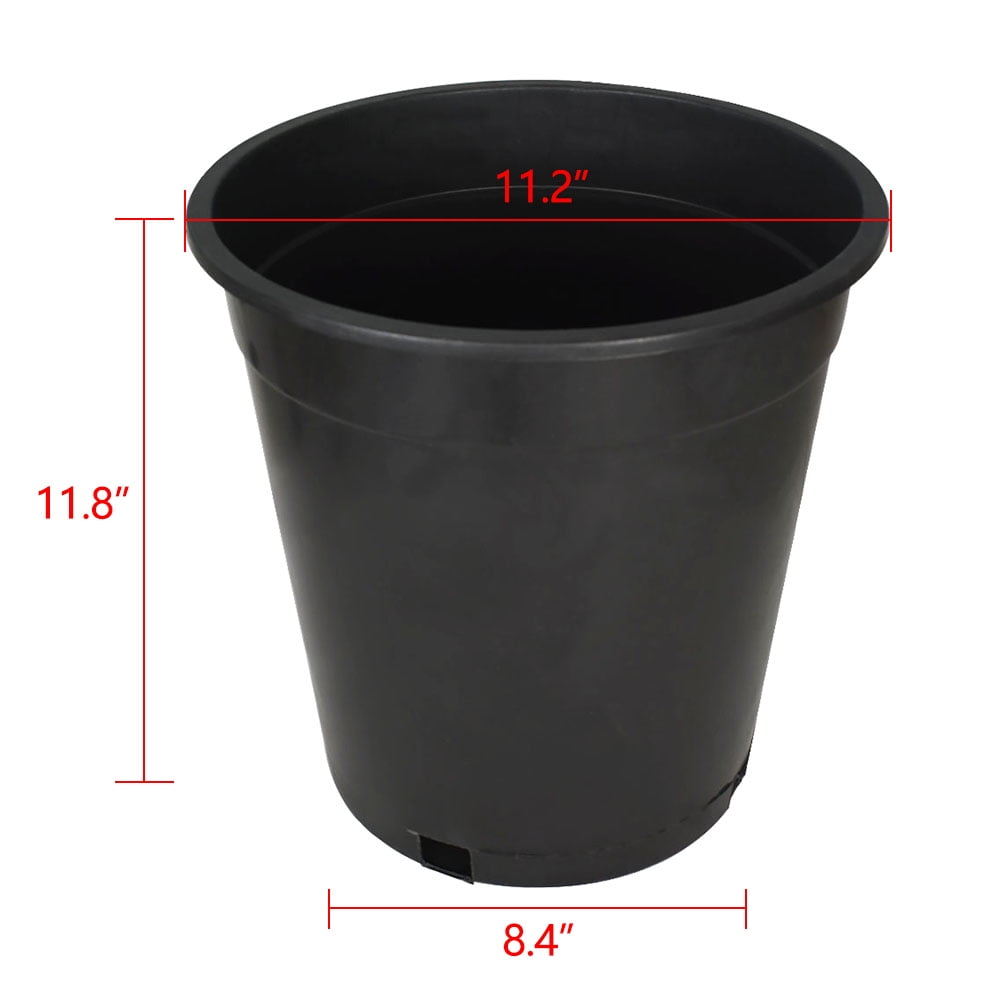 LABLT Premium Black Plastic Nursery Plant Container Garden Planter Pots ...
