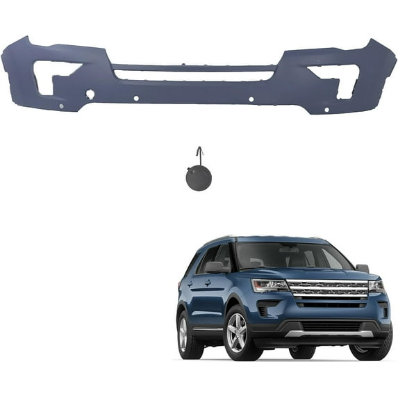 LABLT Primed Front Bumper Cover with Sensor Holes Plastic Replacement ...