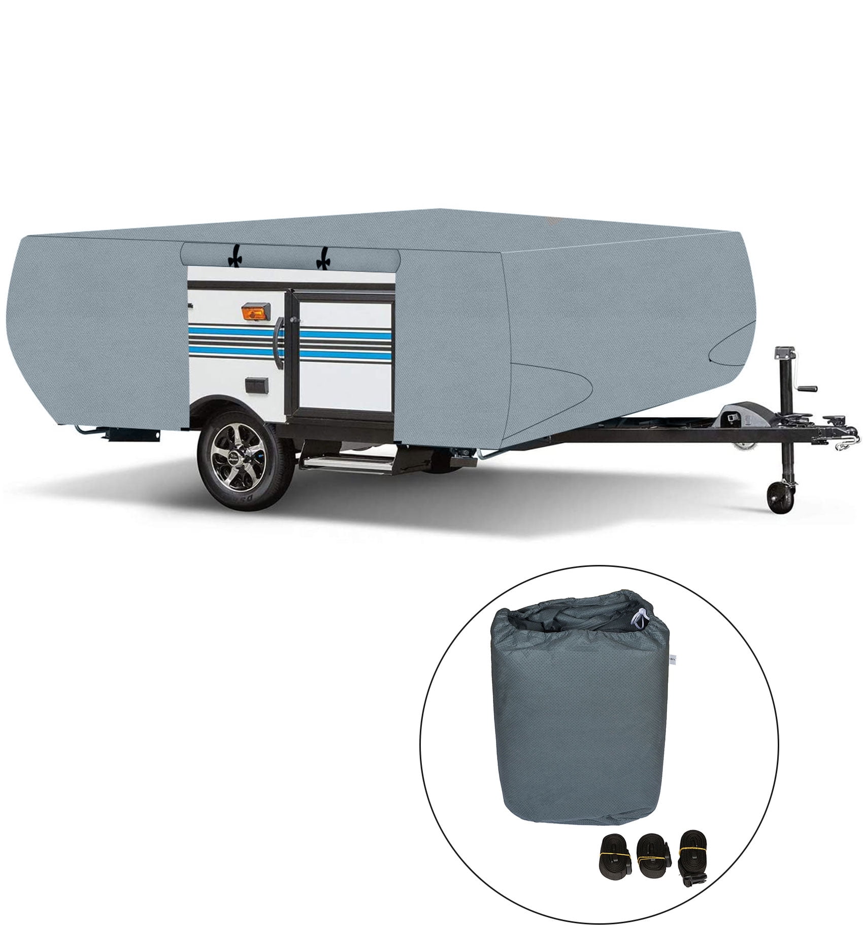 LABLT RV Trailer Cover for Folding Pop up Camper 12-14ft Trailers ...