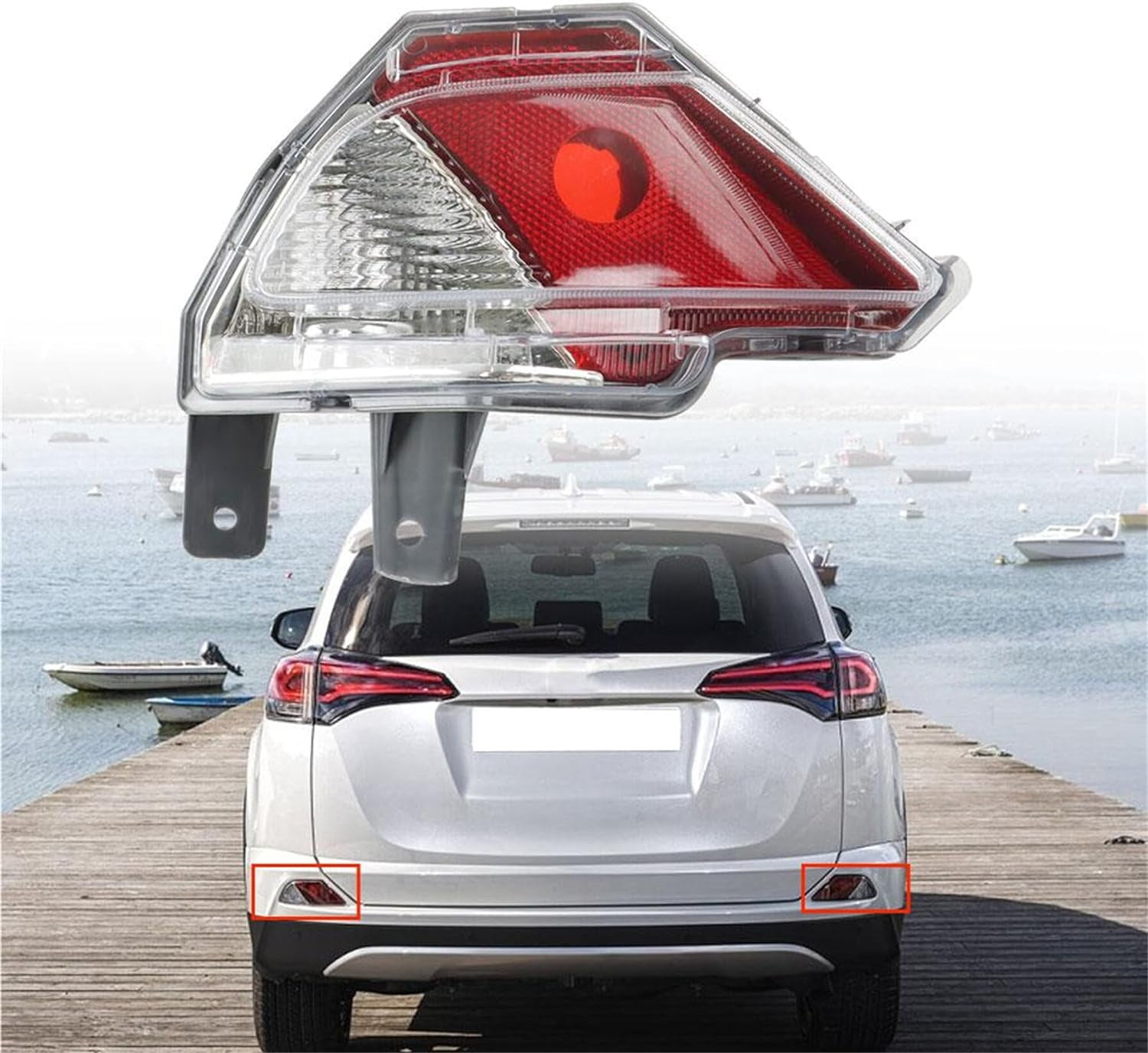 LABLT Rear Bumper Reflector Light Stop Lamp Replacement for Toyota RAV4 ...