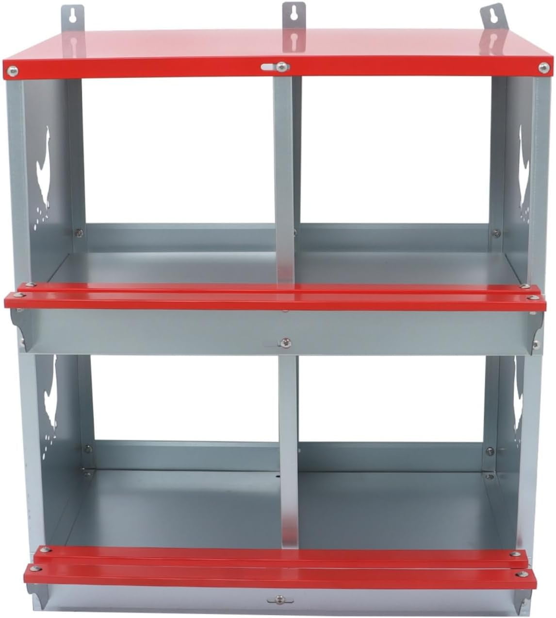LABLT Red Chicken Nesting Boxwith Egg Collection 6 Compartment Nesting ...