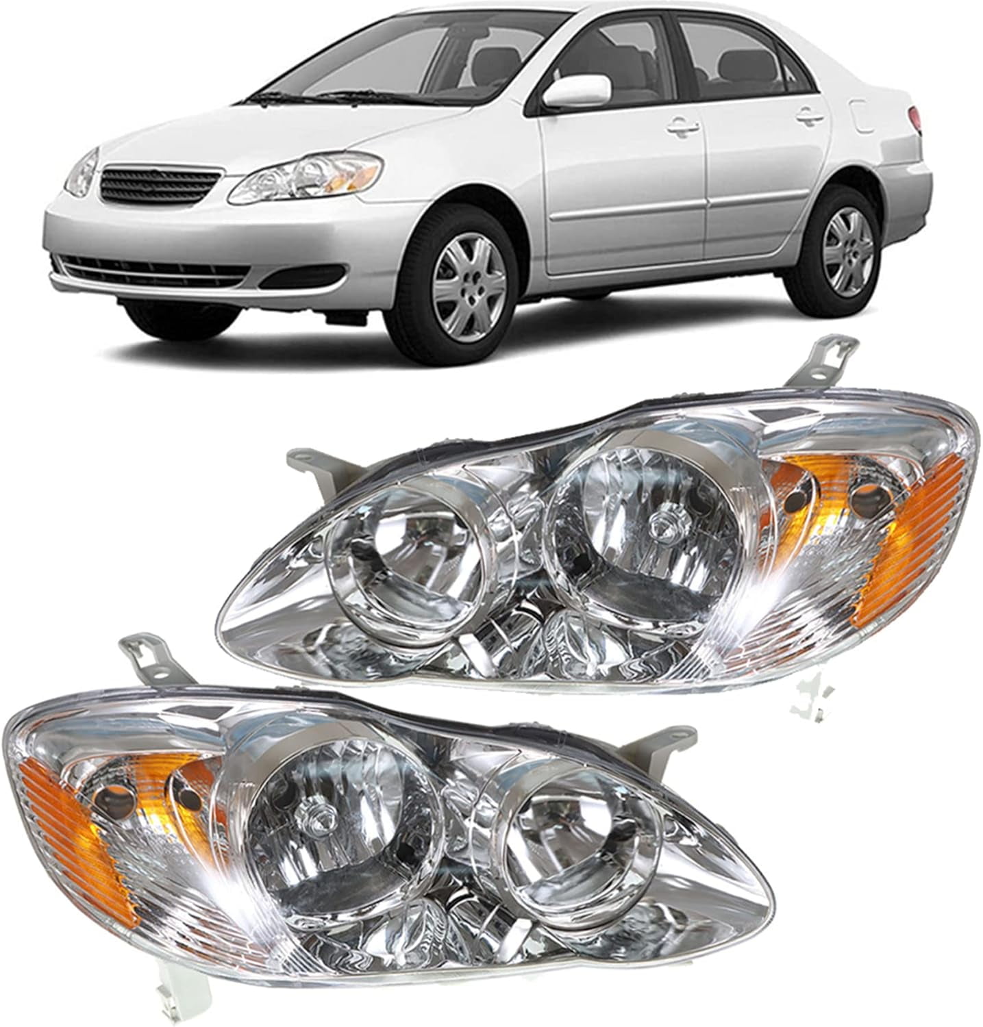 LABLT Replacement for 2003 2004 2005 2006 2007 2008 Corolla Headlight ...