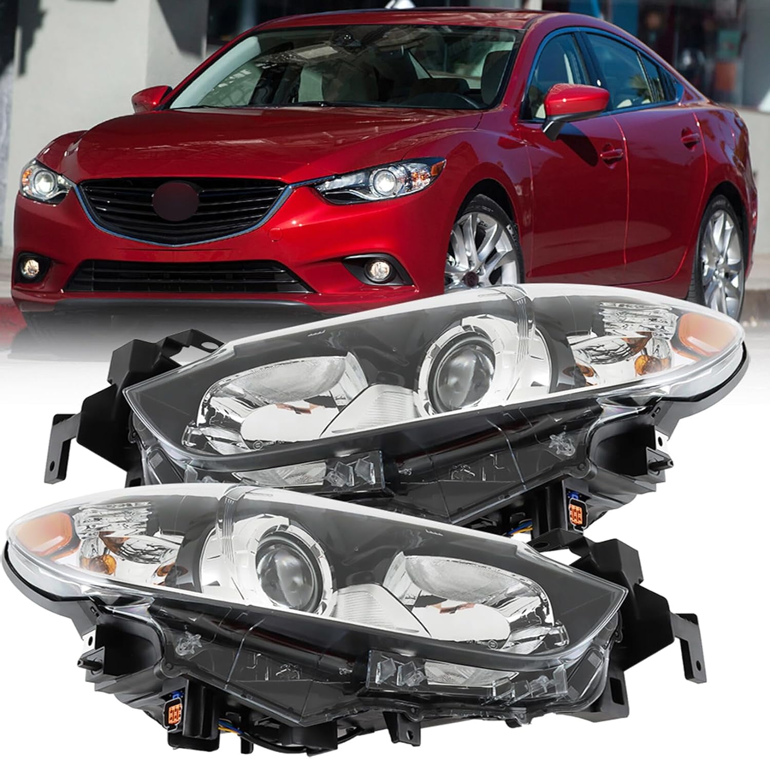 LABLT Replacement for Mazda 6 2014 2015 2016 2017 Halogen Model Projector Headlight Headlmap ...