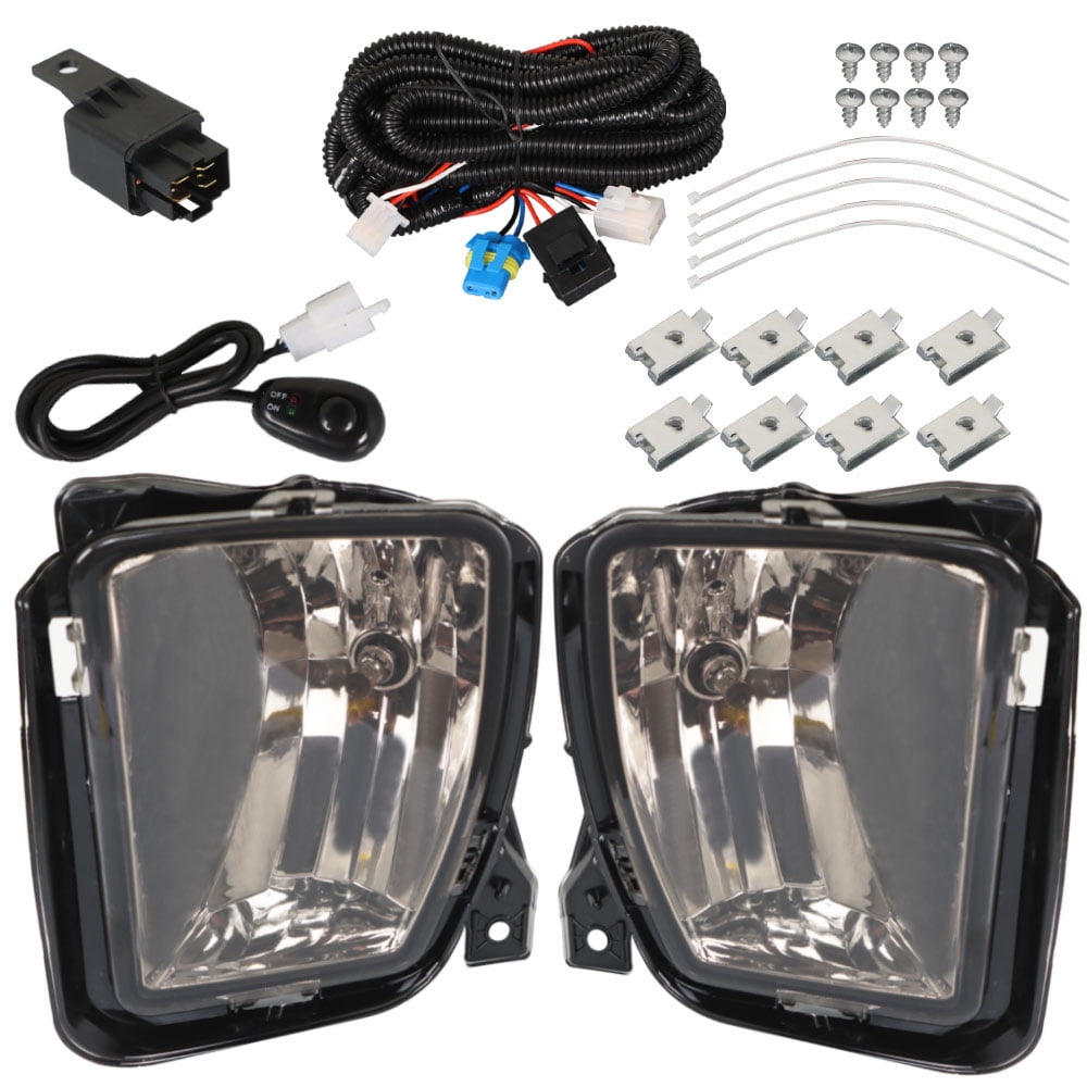 LABLT Smoked Bumper Fog Light Lamps with Bulbs for 13-18 Dodge RAM 1500 ...
