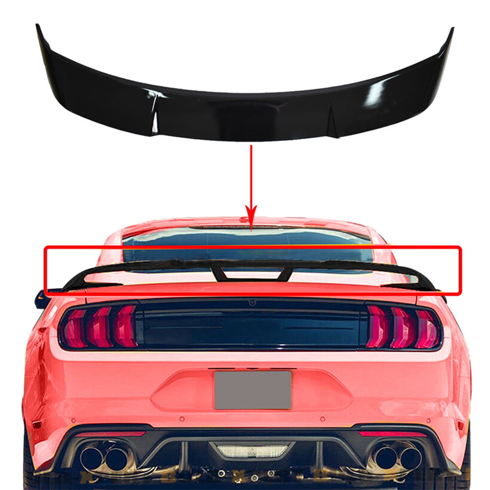 LABLT Trunk Spoiler Wing Painted Glossy Black Wing Spoiler Fit for GT ...