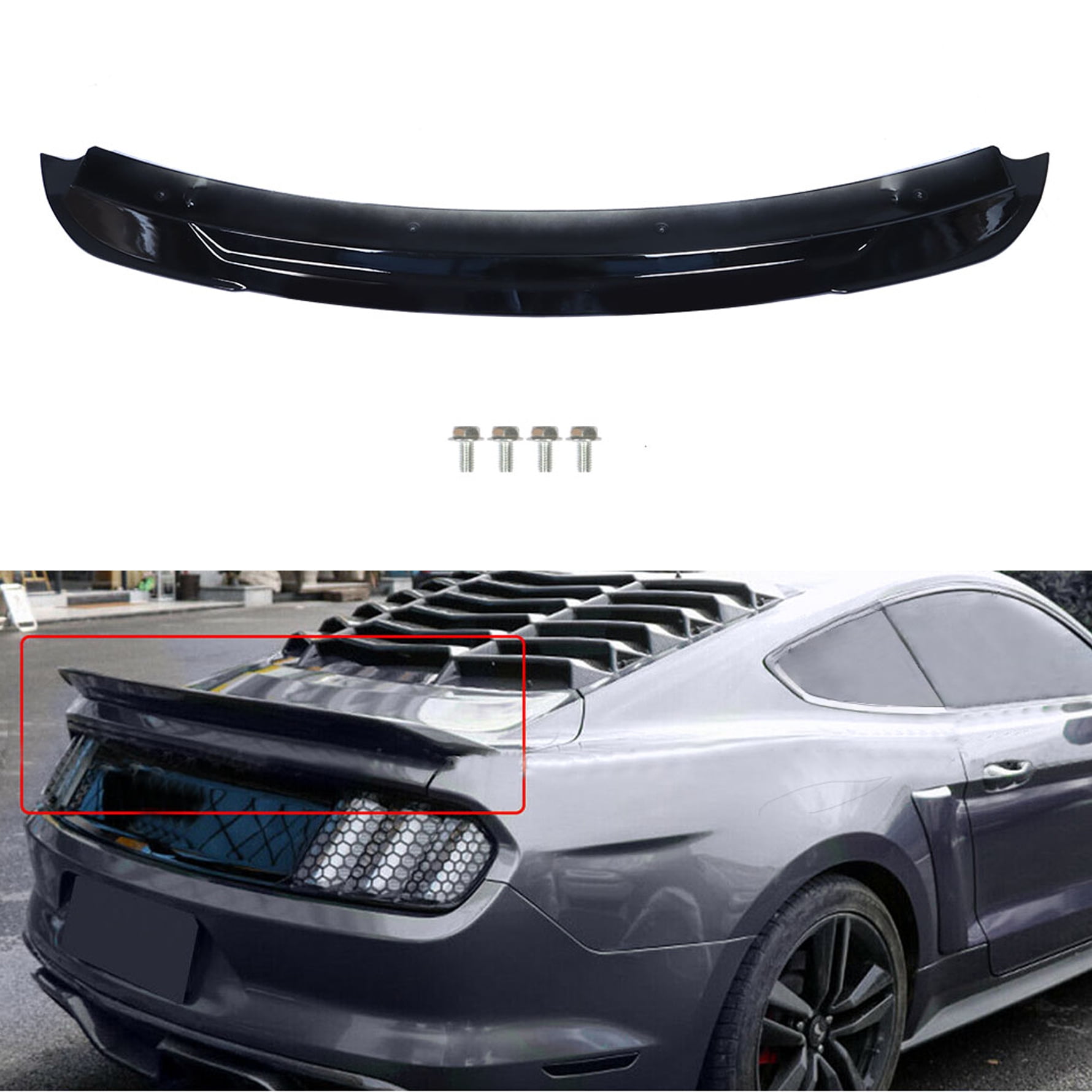 LABLT Trunk Spoiler Wing Track Pack Gt Style for 2015-2021 Ford Mustang ...