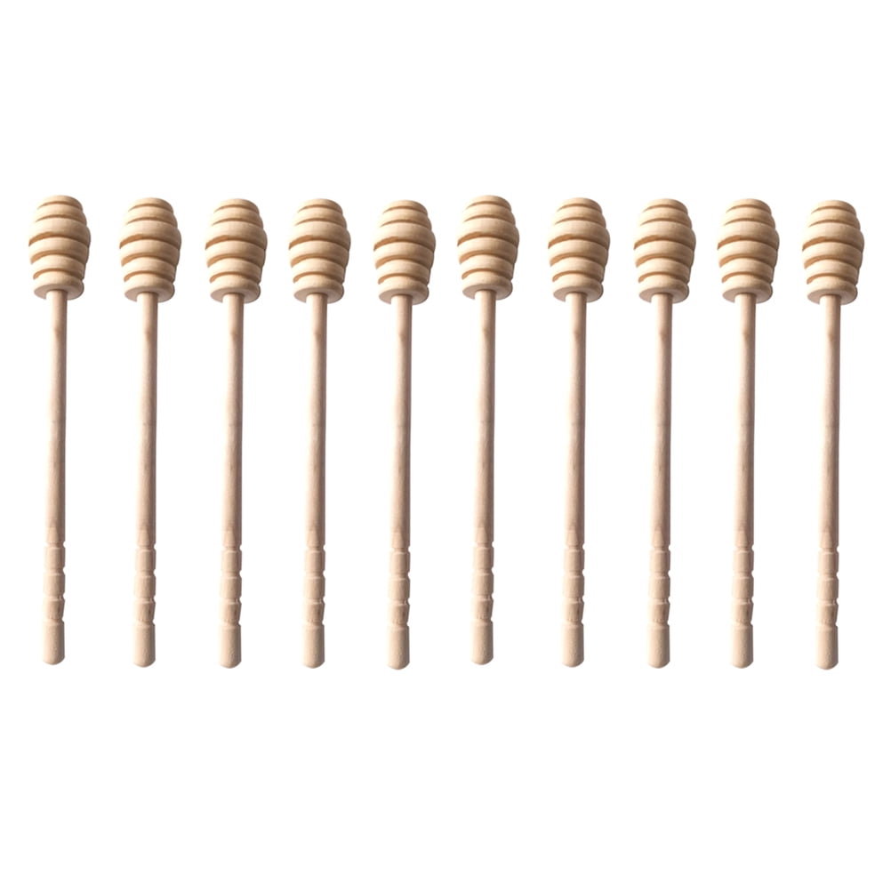 LABRIMP 10Pcs Honey Mixer Stick for Culinary Activities Wooden Long ...