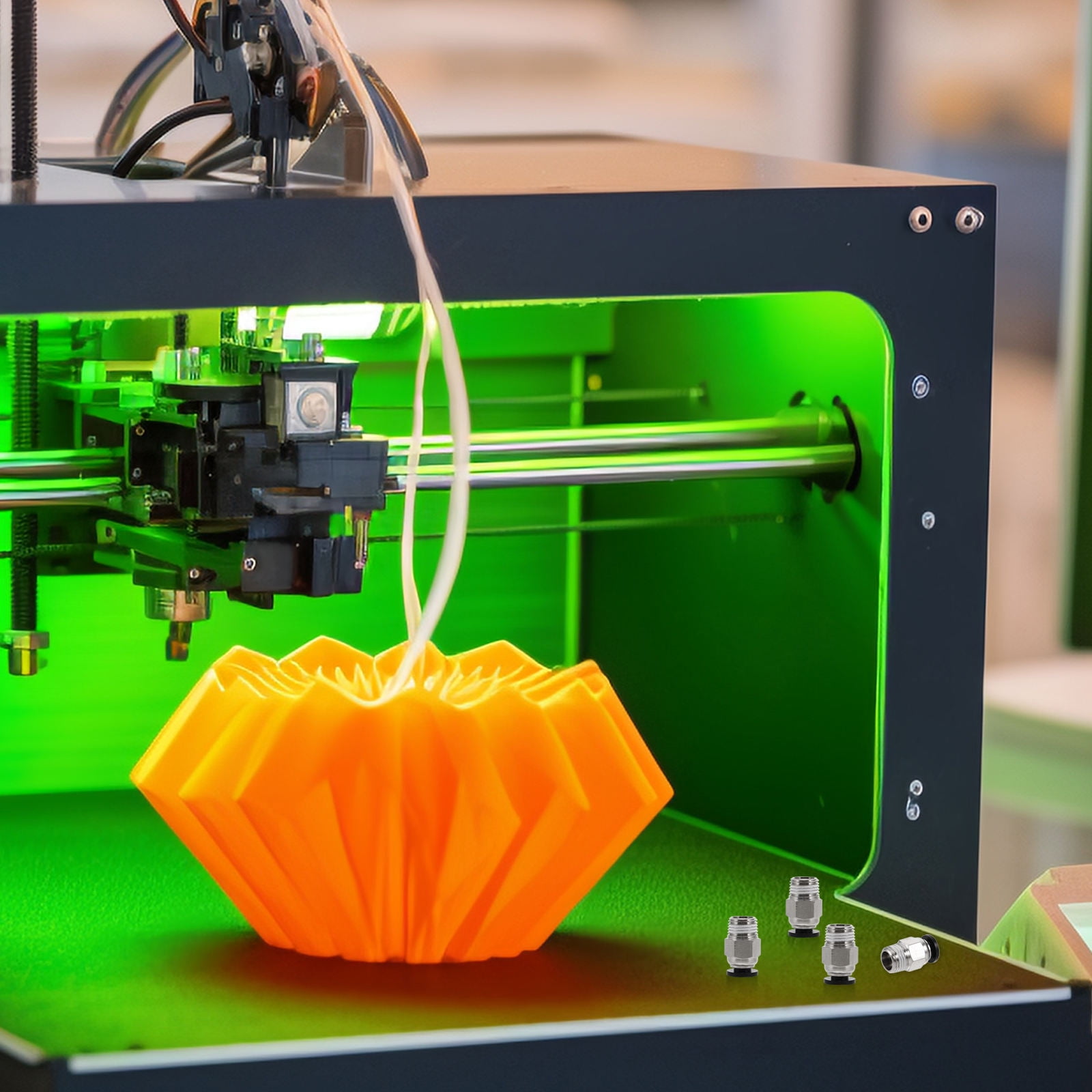 LABRIMP 10Pcs Straight Push Connectors Pneumatic Tube Connector Prevent ...