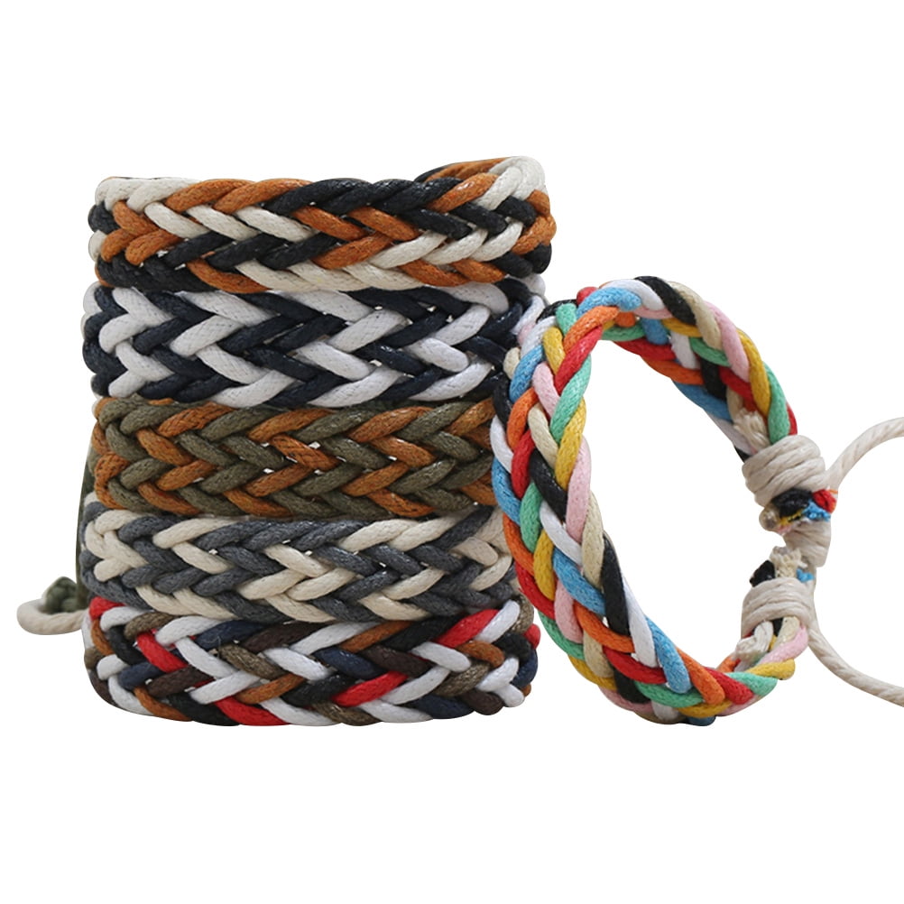 LABRIMP 12 Pcs Handmade Bracelets for Lovers and Friends Braided Wax ...