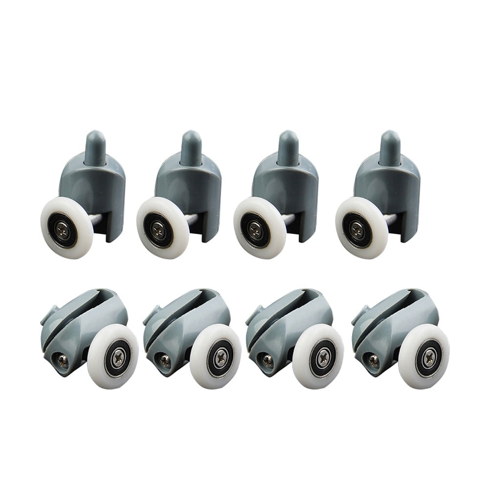 LABRIMP 12Pcs Grey Metal Shower Door Rollers Bathroom Installation ...