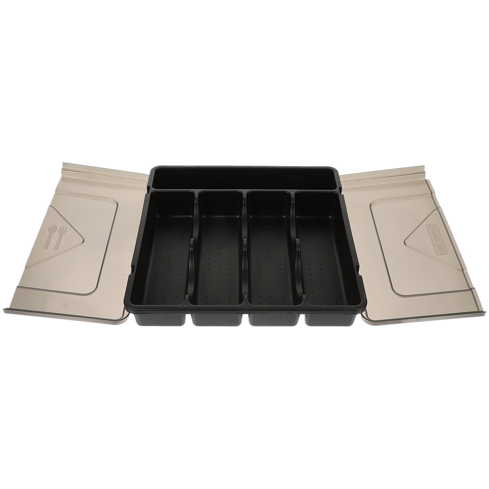 LABRIMP 1Pack Kitchen Utensil Holder with Lid Covered Utensil Tray ...