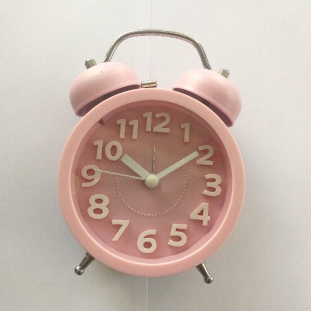 LABRIMP 1Pack Pink Bedside Alarm Clock for People with Mild Hearing ...