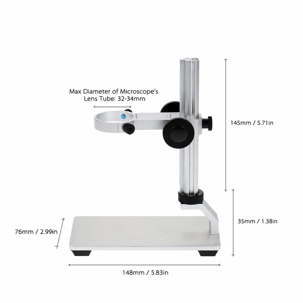 LABRIMP Microscope Accessories Silver 1Set 5.89X5.11X2.95in - Walmart.com