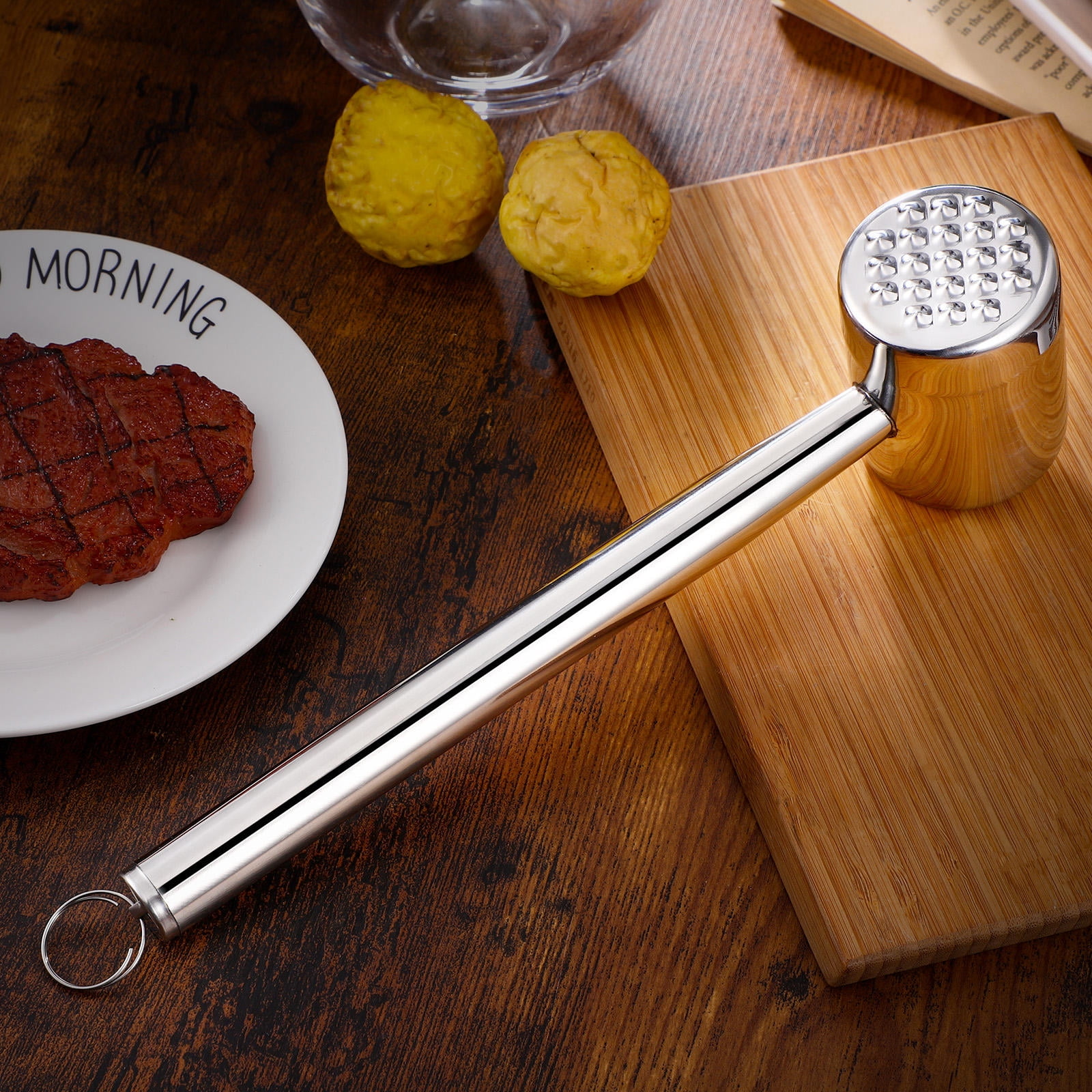 LABRIMP 1Pcs Metal Meat Tenderizer Mallet Tool for Flattening and ...