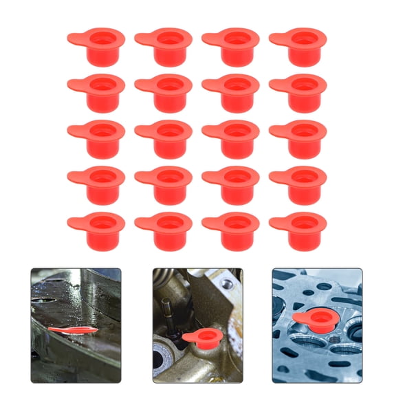 LABRIMP 200Pcs Cylinder Plug Red Silicone Rubber for Hydraulic Pipe ...