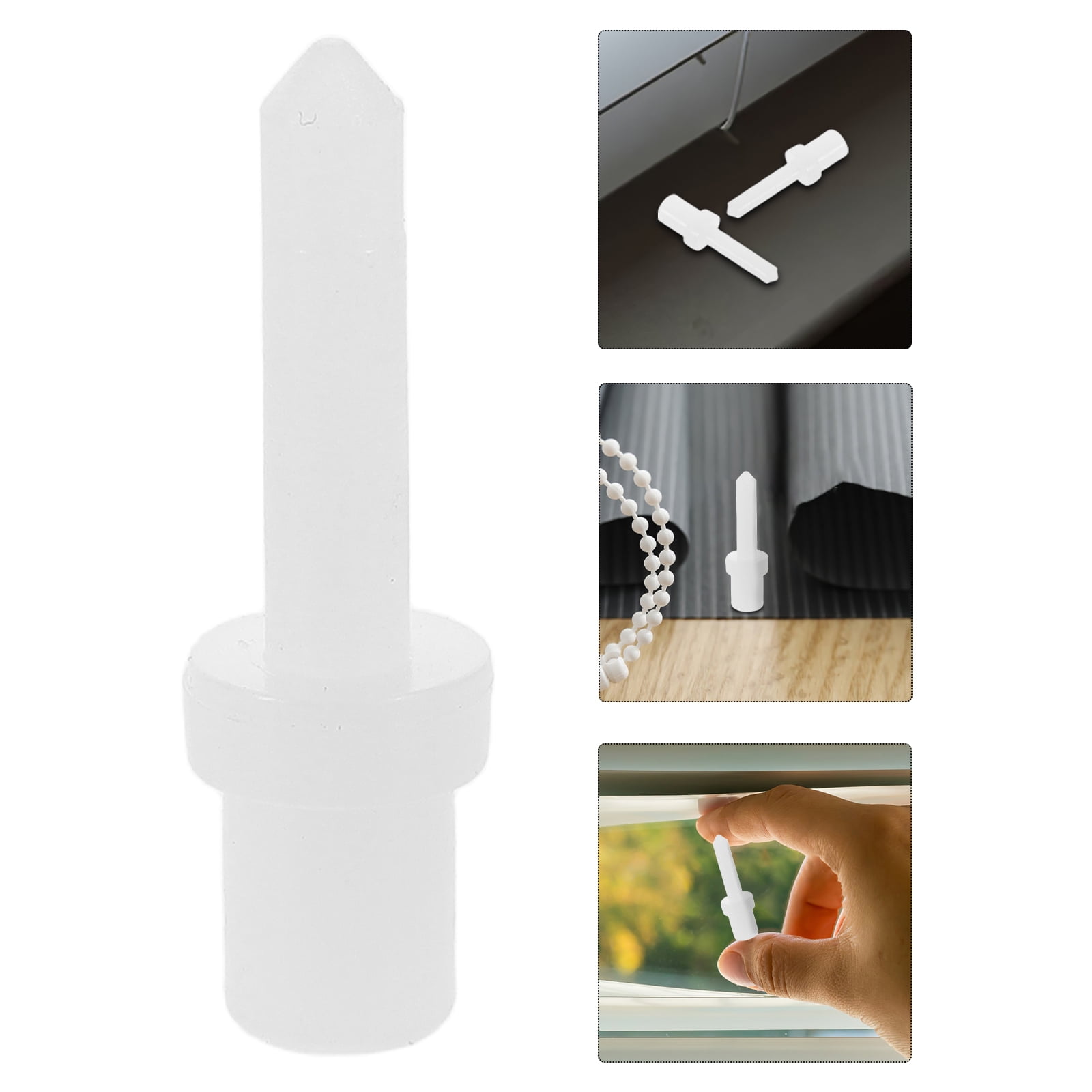 LABRIMP 20Pcs White Rectangular Shutter Pins for Blinds and Curtains ...