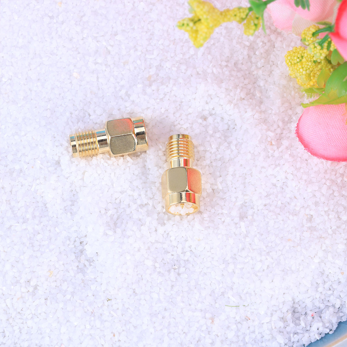 LABRIMP 2Pcs Set Golden Copper SMA Connector Adapter for Male Female ...