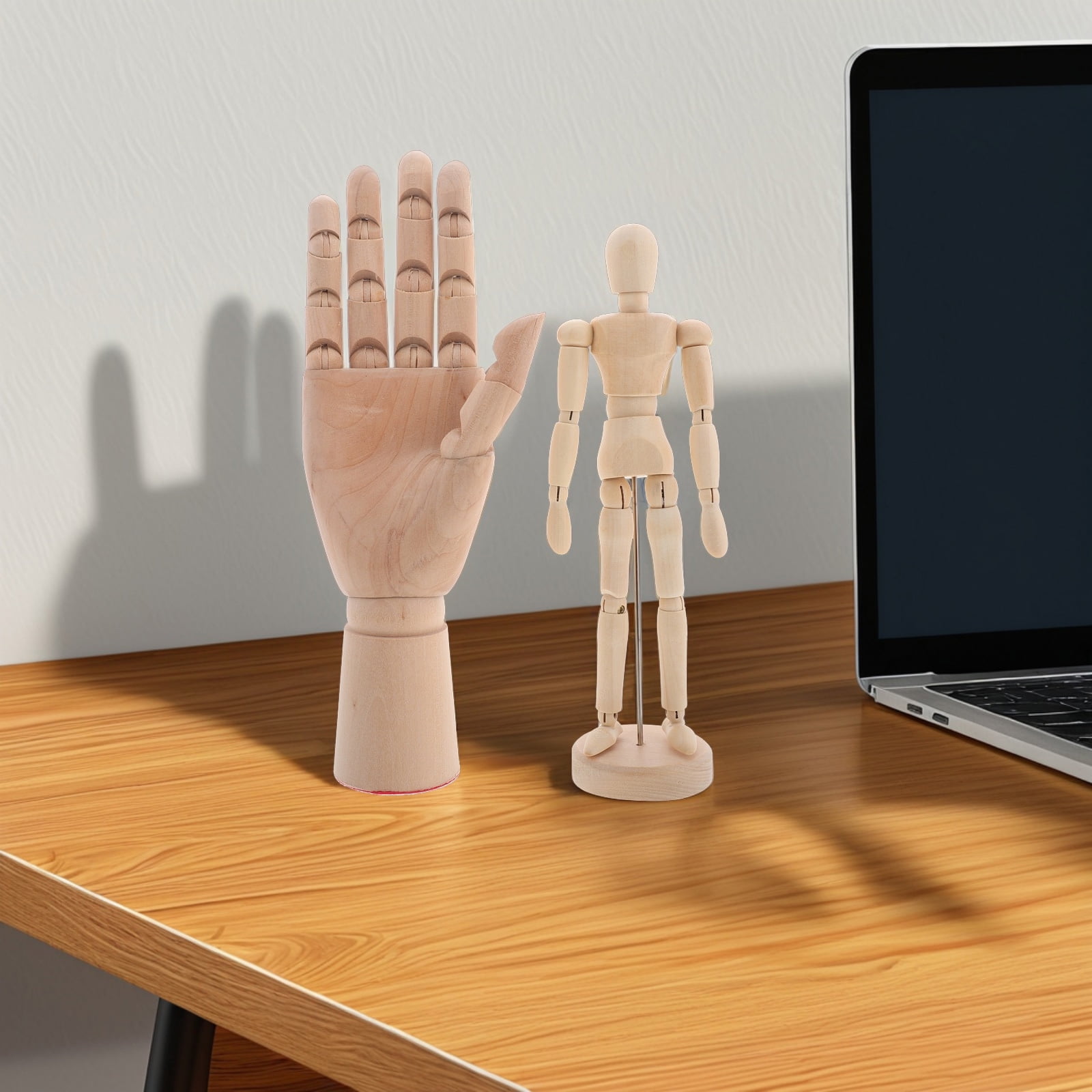 LABRIMP 2Pcs Wood Hand Model for Drawing and Sketching Aid Beige 8 Inch ...