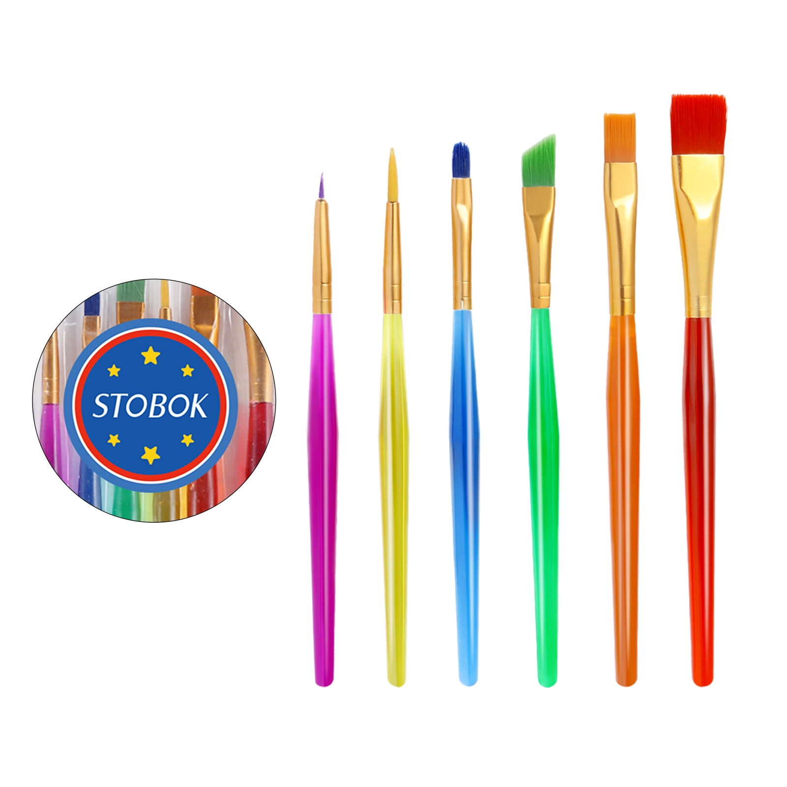 LABRIMP 32Pack Paint Sticks For Children Nylon Plastic Metal Assorted ...