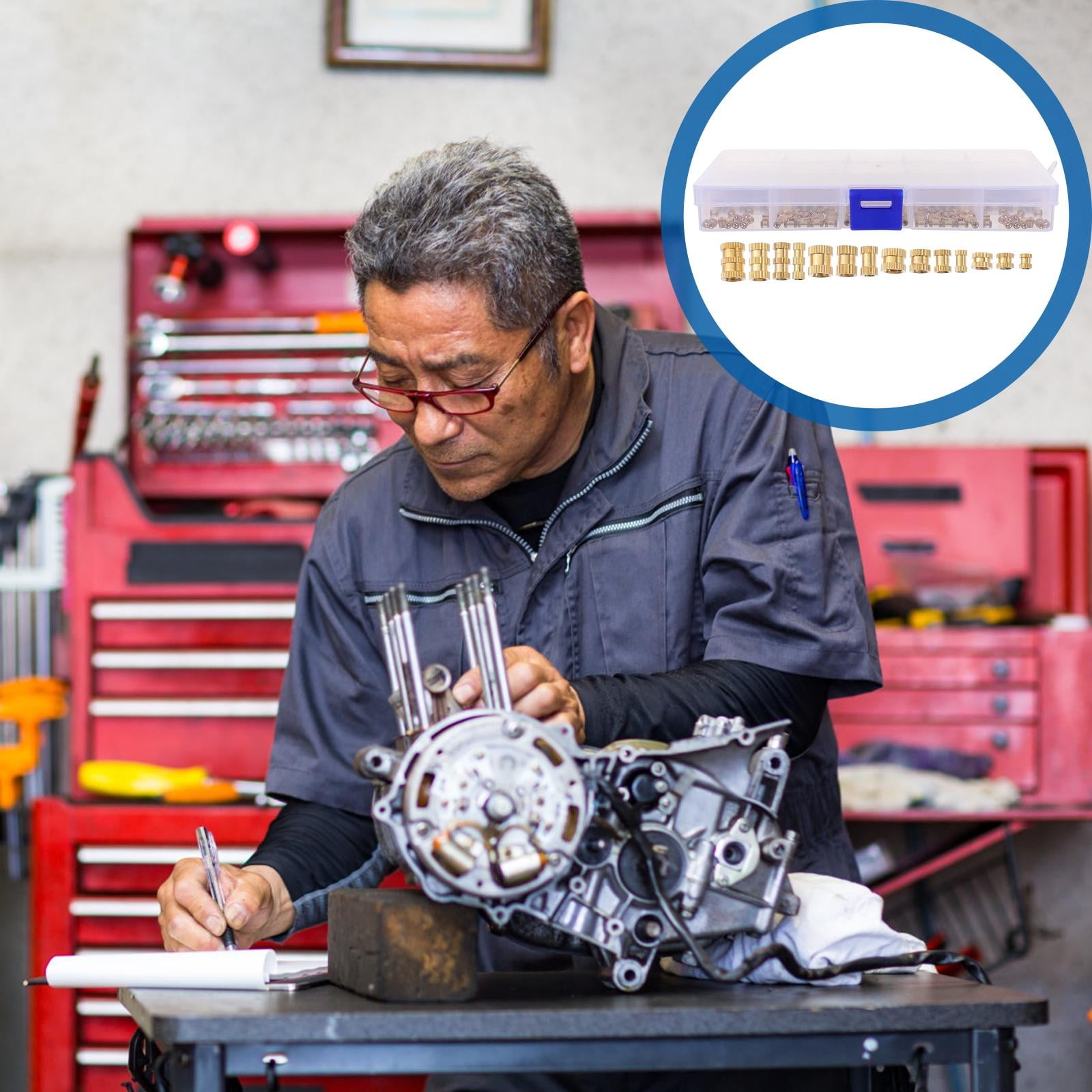 LABRIMP 330Pcs Brass Insert Fixtures Wear Resistance Nut Inserts for ...