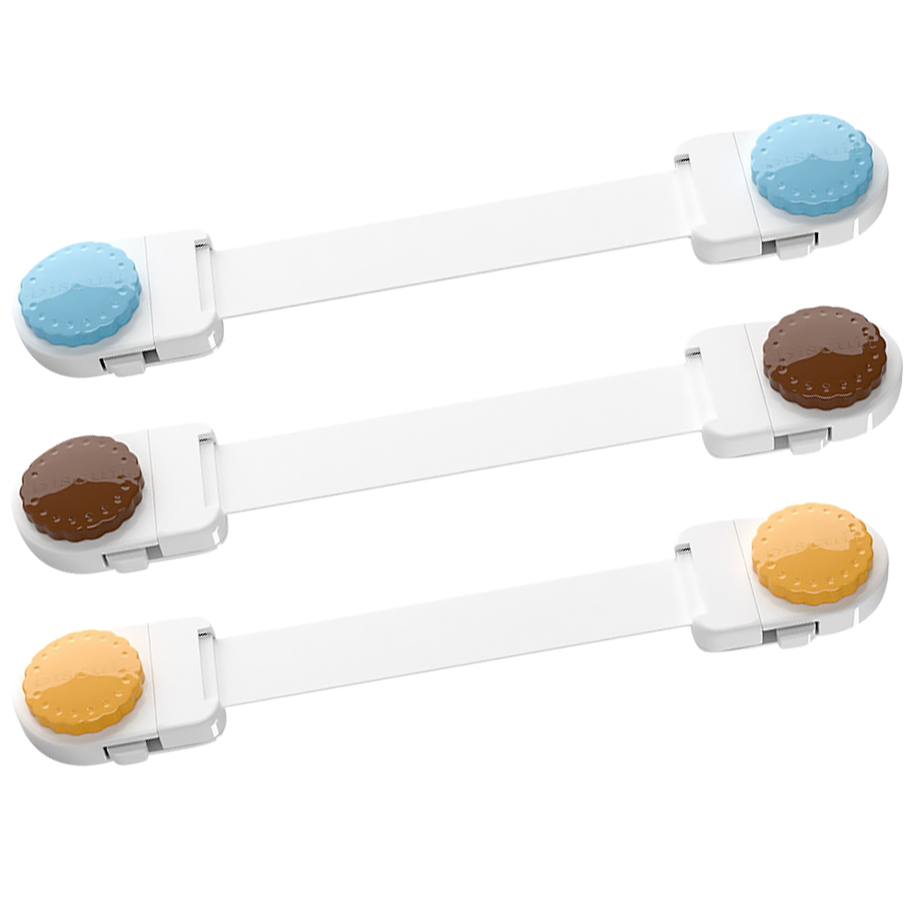 LABRIMP 3Pcs Assorted Color 21X4cm PP Safety Locks for Baby Drawer Lock ...
