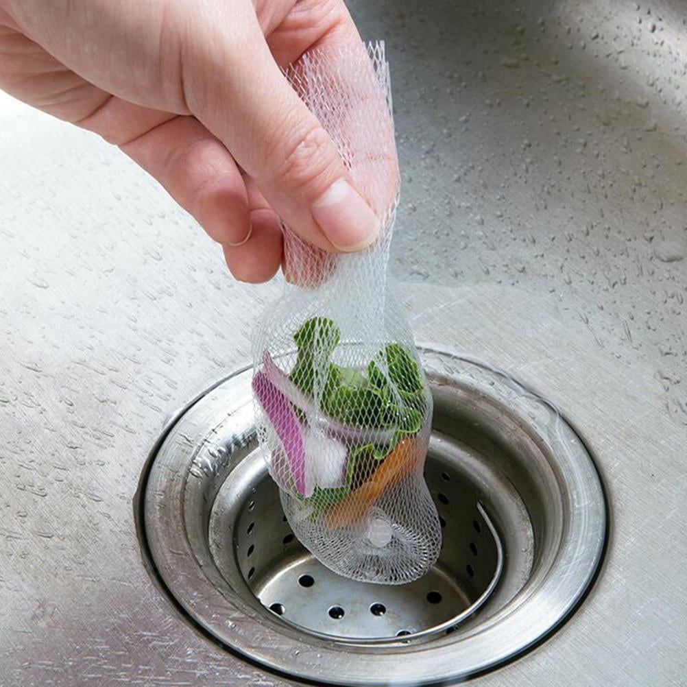 LABRIMP 400Pcs White Kitchen Sink Strainer Mesh Bags for Home Use 6.7X0 ...