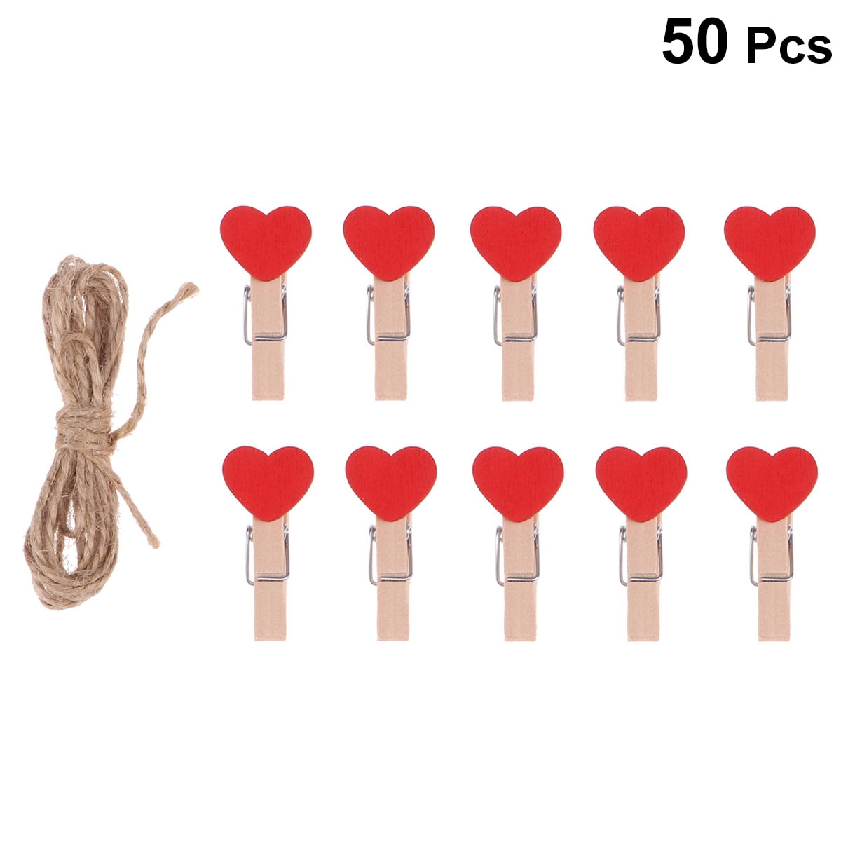 LABRIMP 50Pcs Heart Shaped Small Paper Clip for Wedding Party and DIY ...