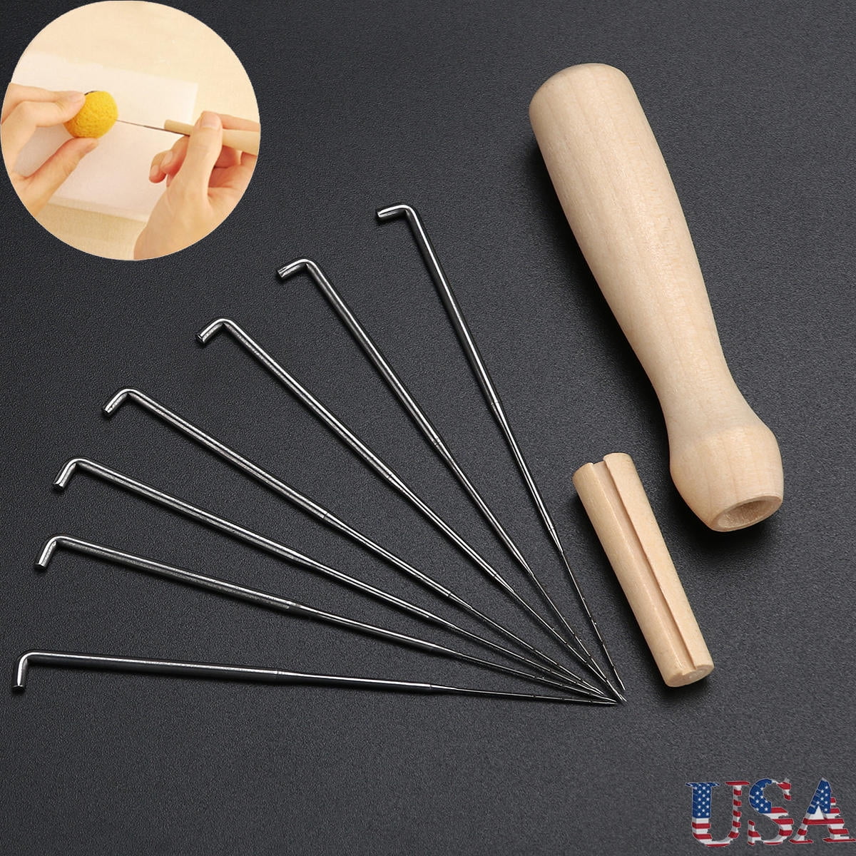 LABRIMP 7Pcs Felting Needles for Dry Felting Wool Felt Tool with Metal ...