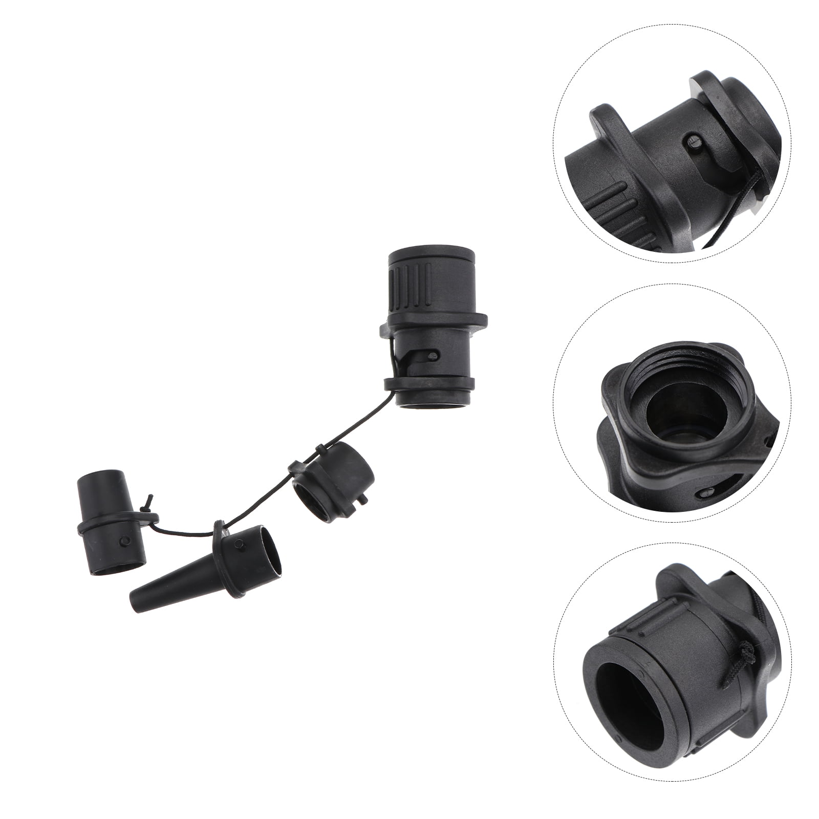 LABRIMP Air Valve Adaptor Pump Valve Adapter Black Portable for Boating ...