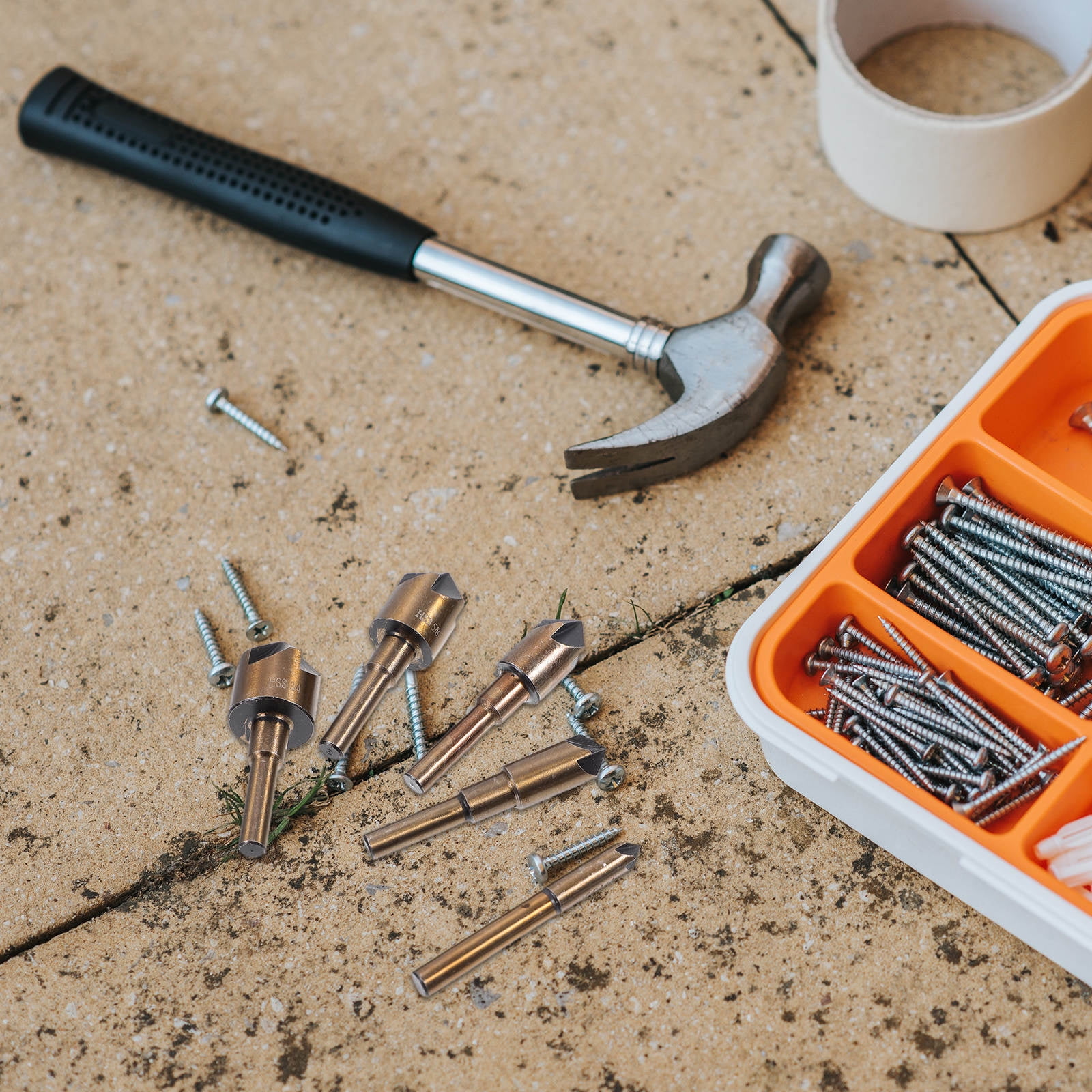 LABRIMP Assorted Color 5Pcs Set Countersink Drill For Woodworking And ...