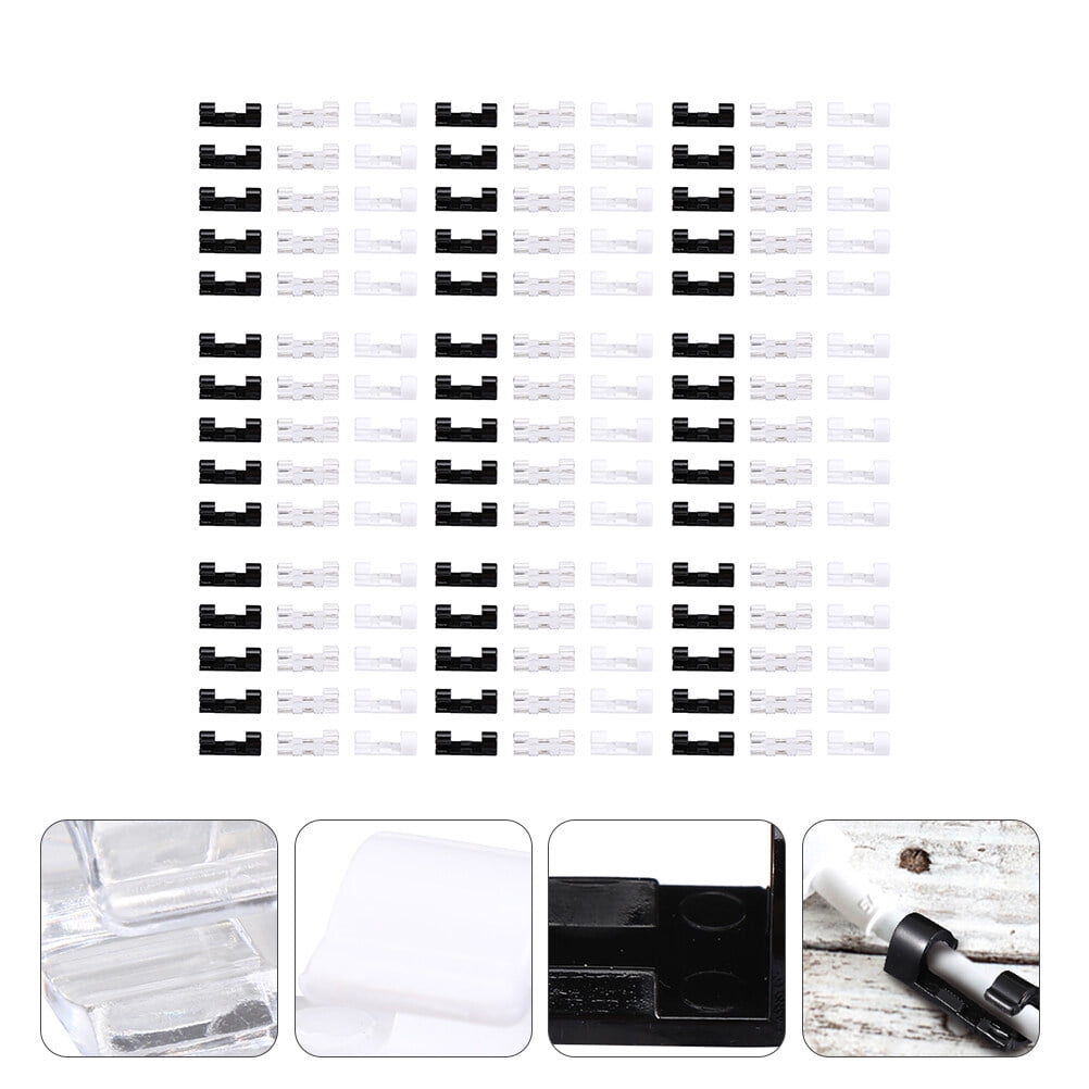 LABRIMP Cable Management Clips 120Set TPR R-Type Design for Organize ...