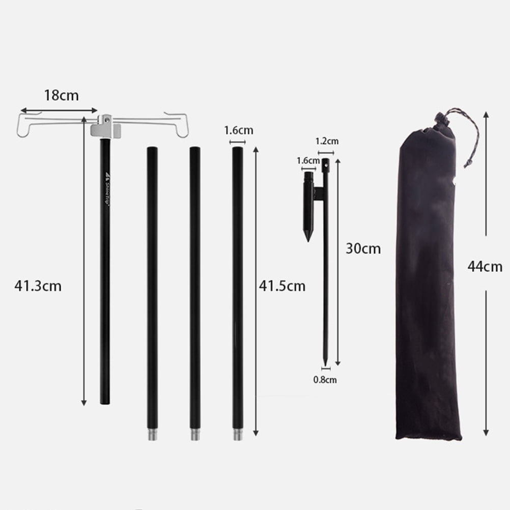 LABRIMP Folding Lamp Stand 1Set in Black Color for Outdoor Lighting ...
