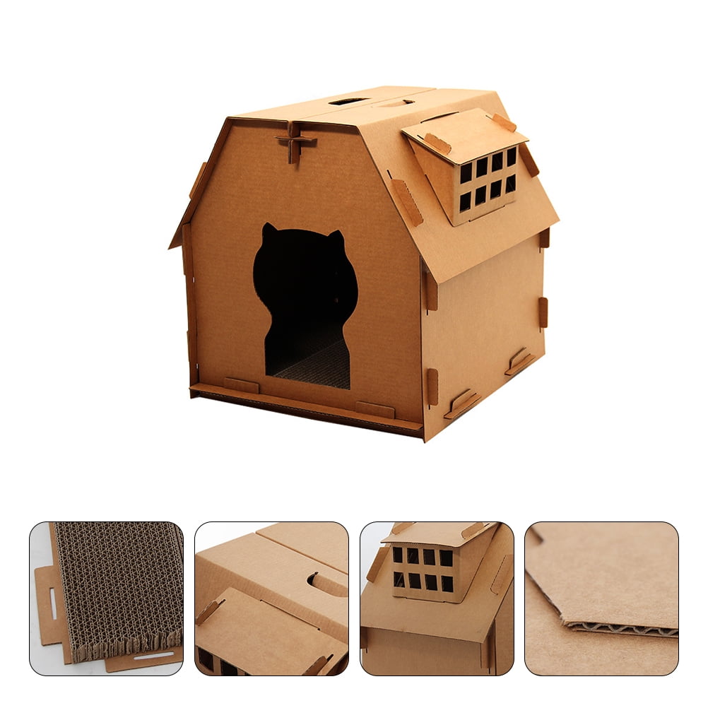 LABRIMP Indoor Cats 1Set Thickened Corrugated Paper Scratching Board ...
