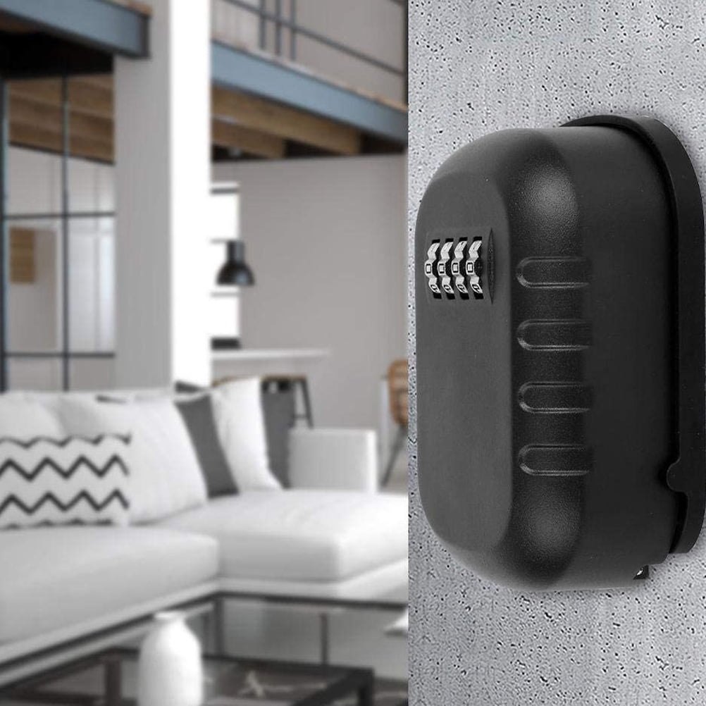 LABRIMP Key Lock Box 1Pack Combination Lock Box for Home Use Black 13 ...