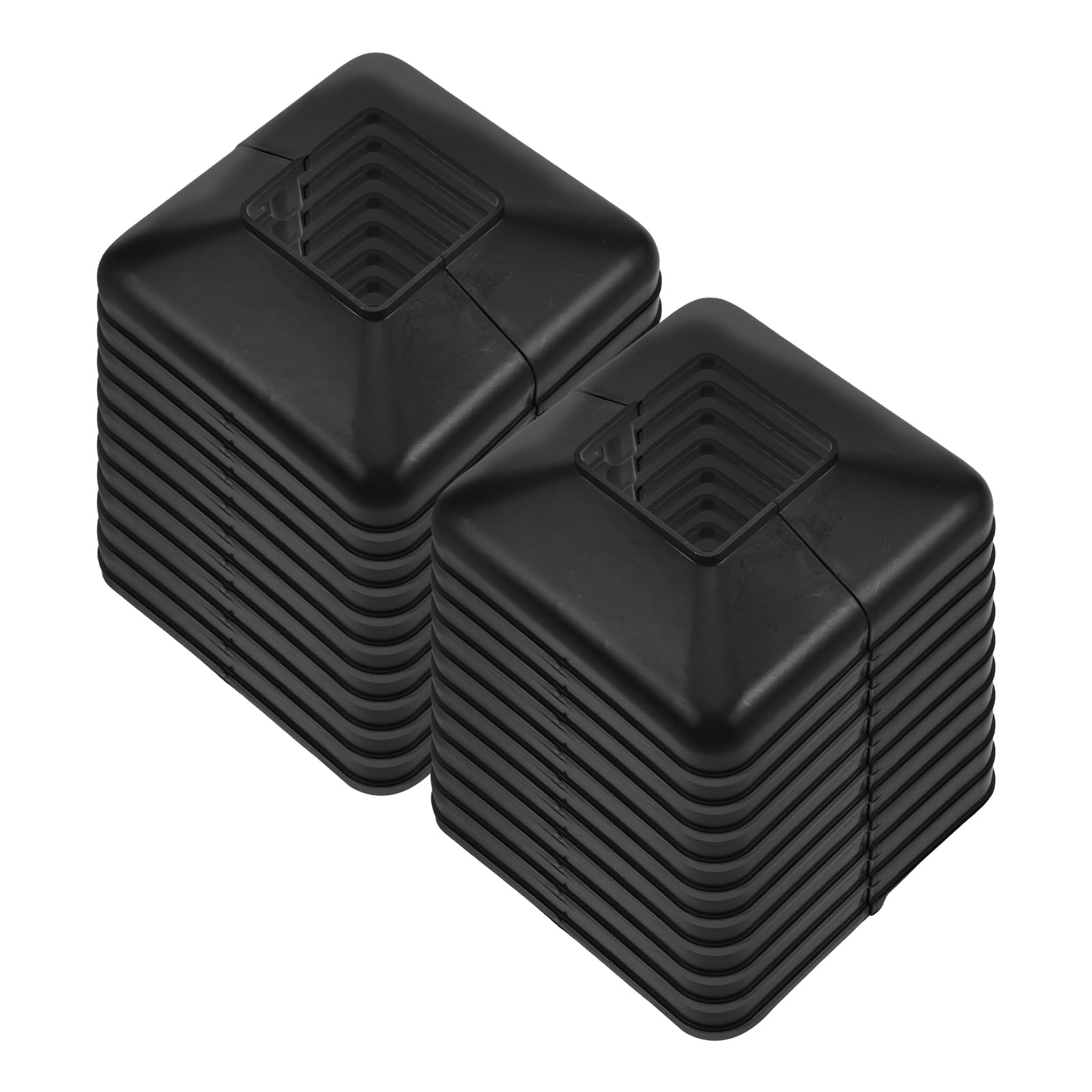 LABRIMP Post Base Cover 3.93X3.93X1.18in Black Plastic for Stair ...