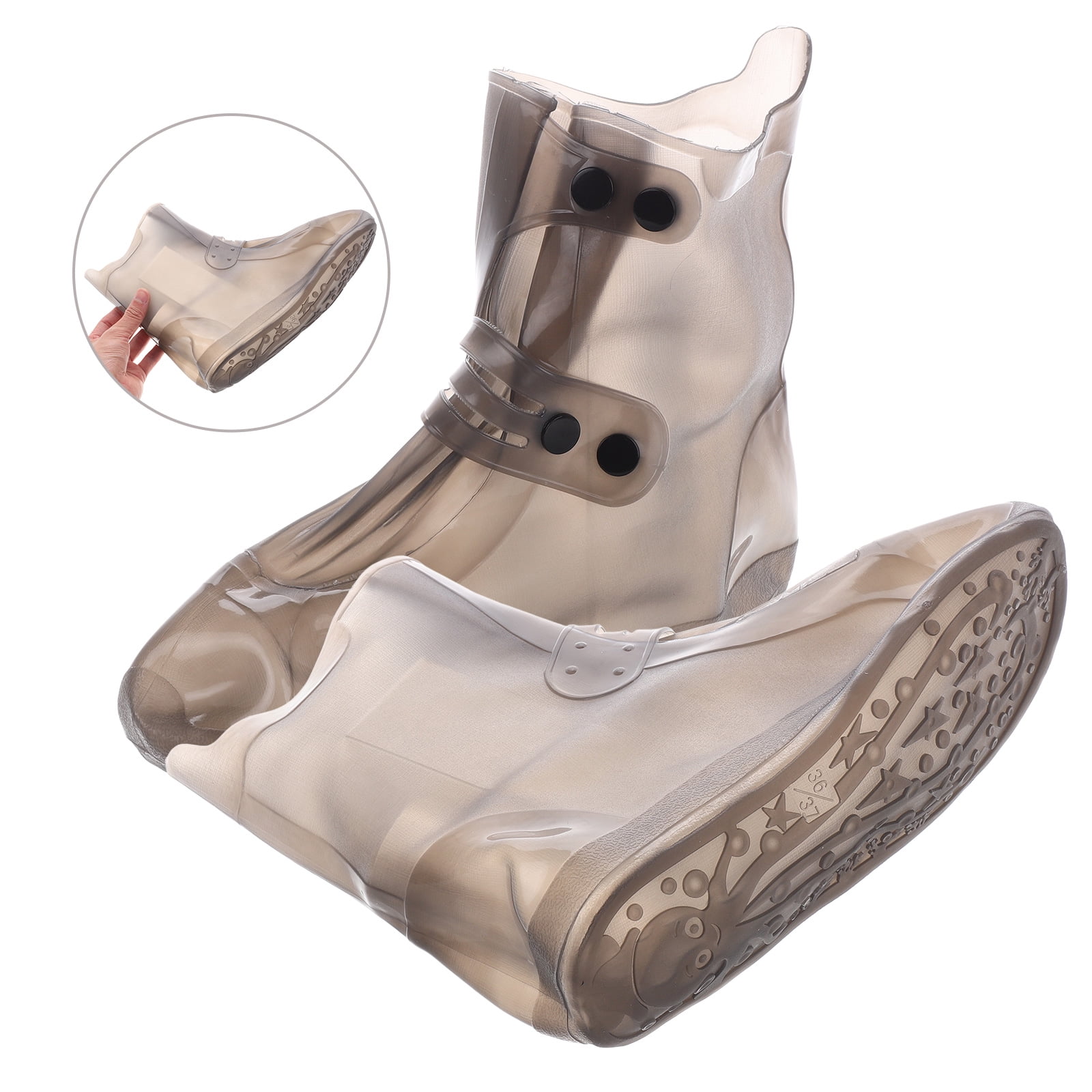 LABRIMP Women Men 1 Pair Rain Shoe Protector Simple Design for Outdoors ...