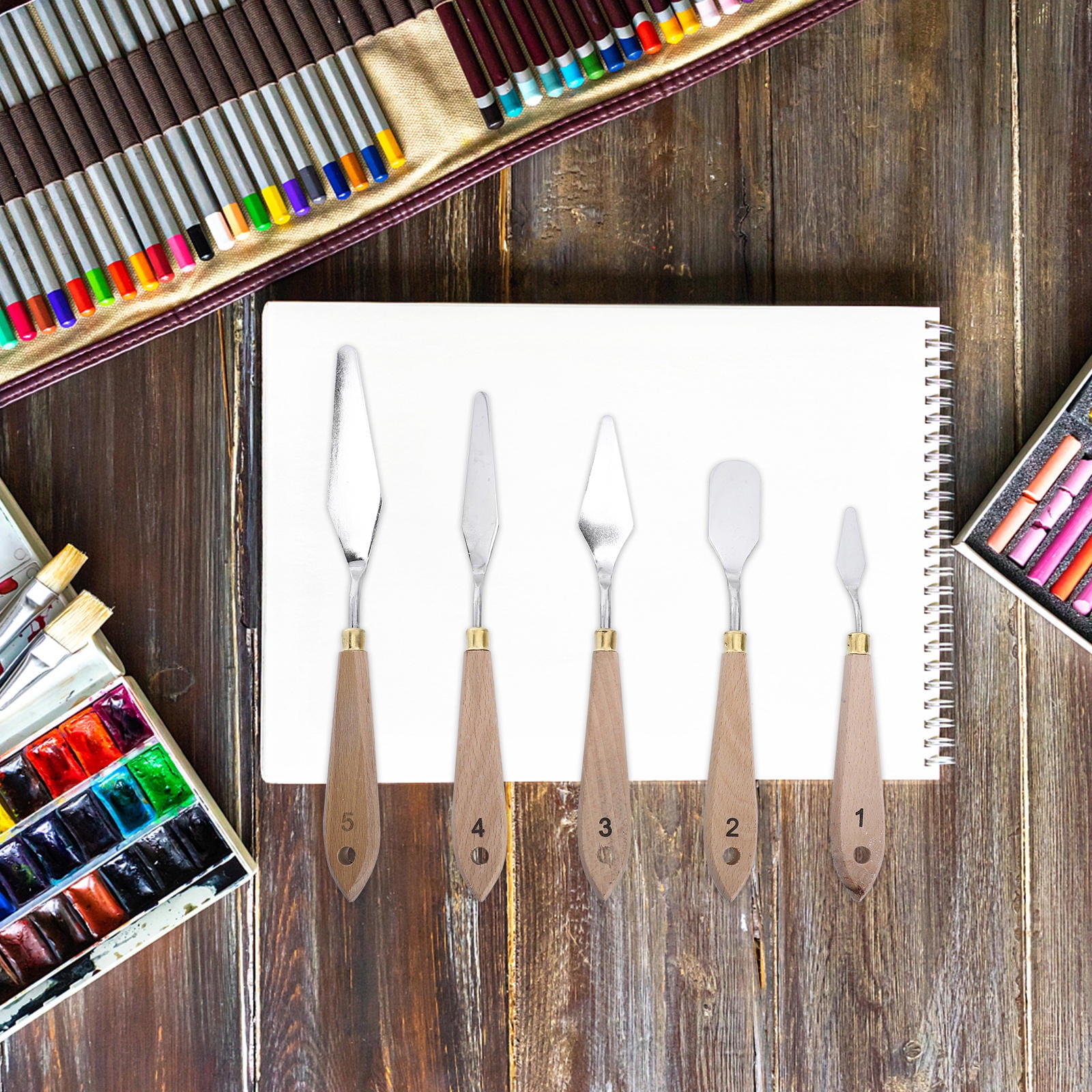 LABSERRON 1 Set Professional Artists Color Mixing Tool Spatula Diamond ...