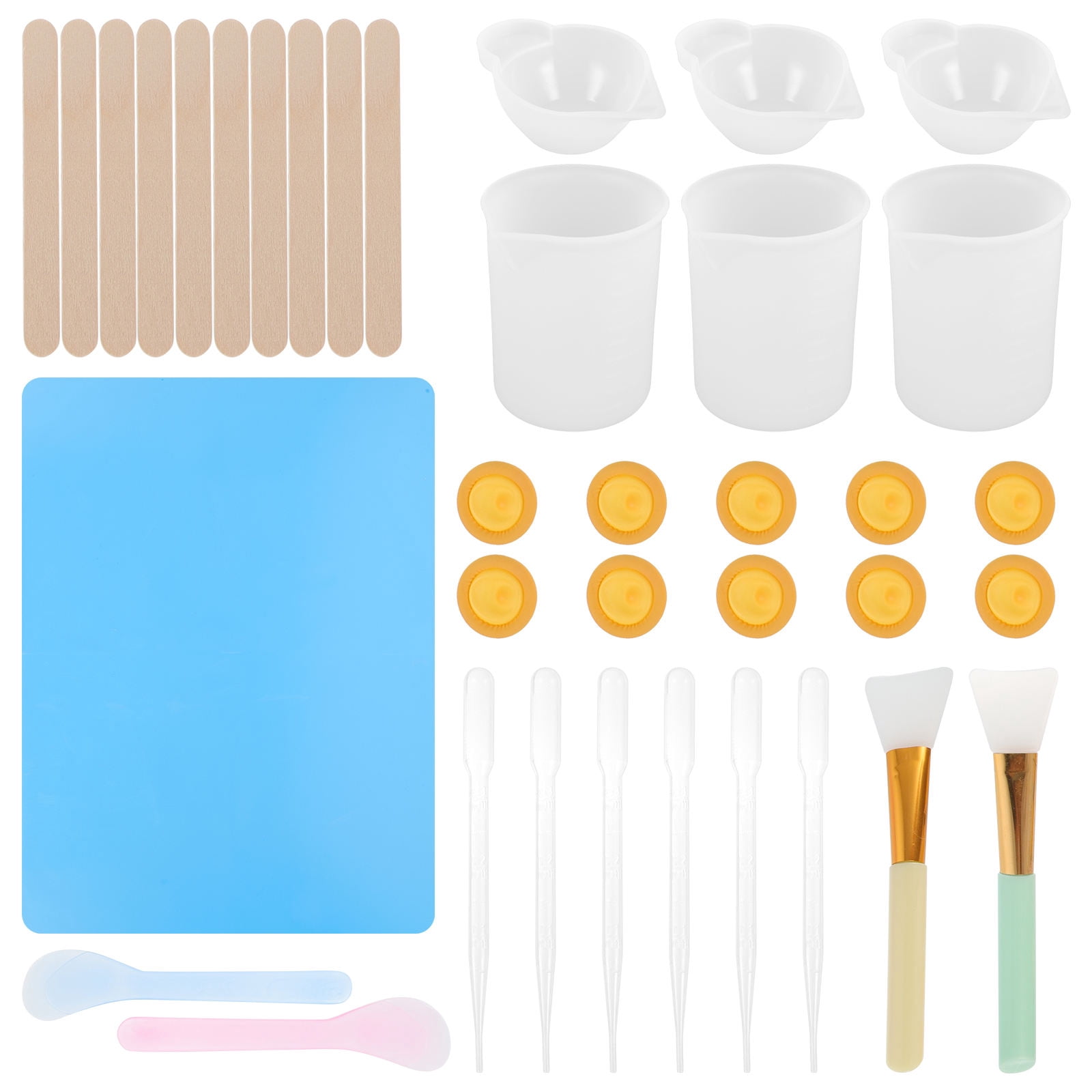 LABSERRON 1 Set Resin Mixing Cup Tools Kit Assorted Color for Beginners ...