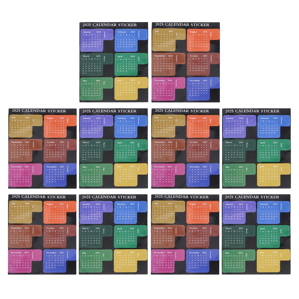LABSERRON 10 Sheets Monthly Stickers For Planners And Journal Date Tabs ...
