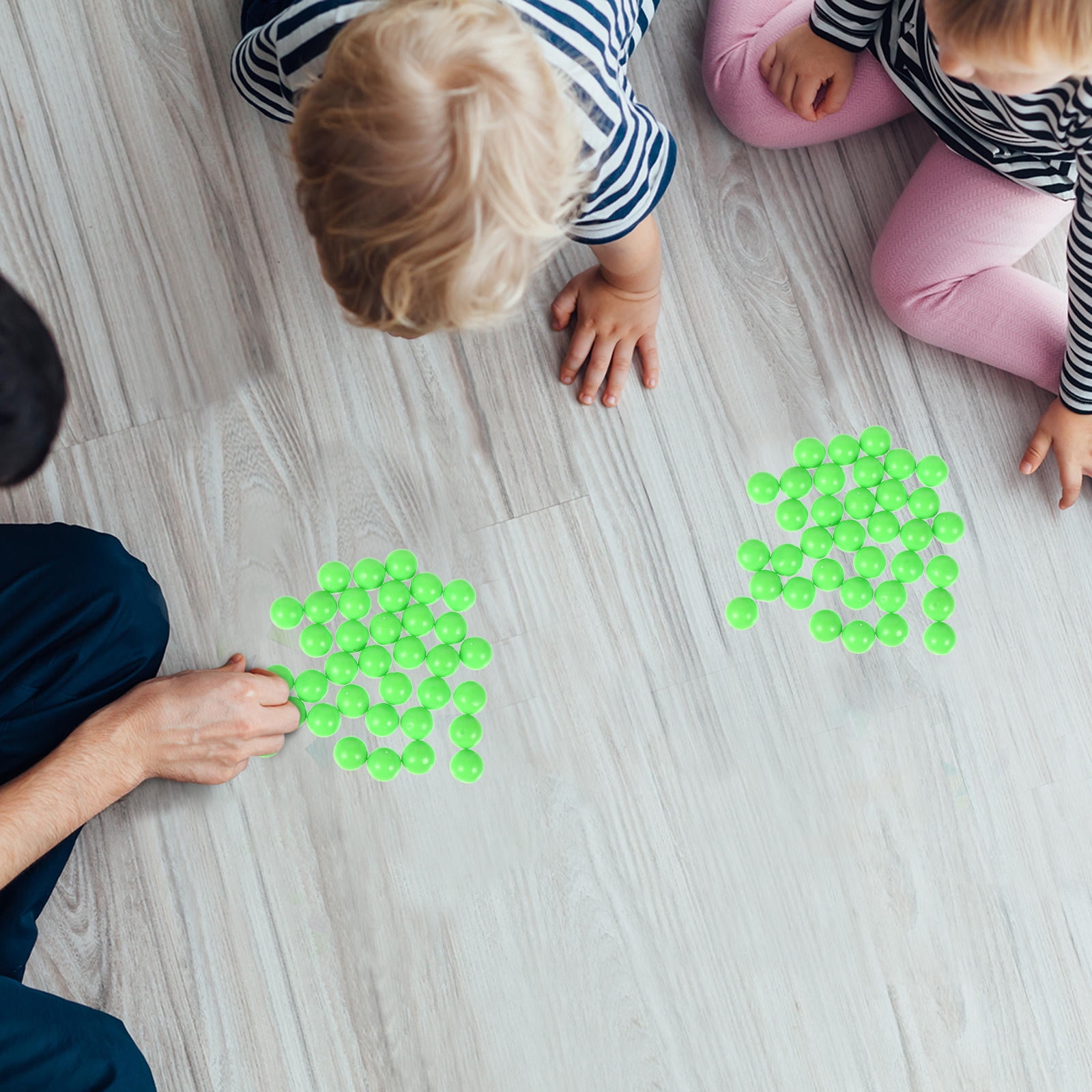 LABSERRON 100Pack Childrens Colour Classification Toys Green Plastic ...