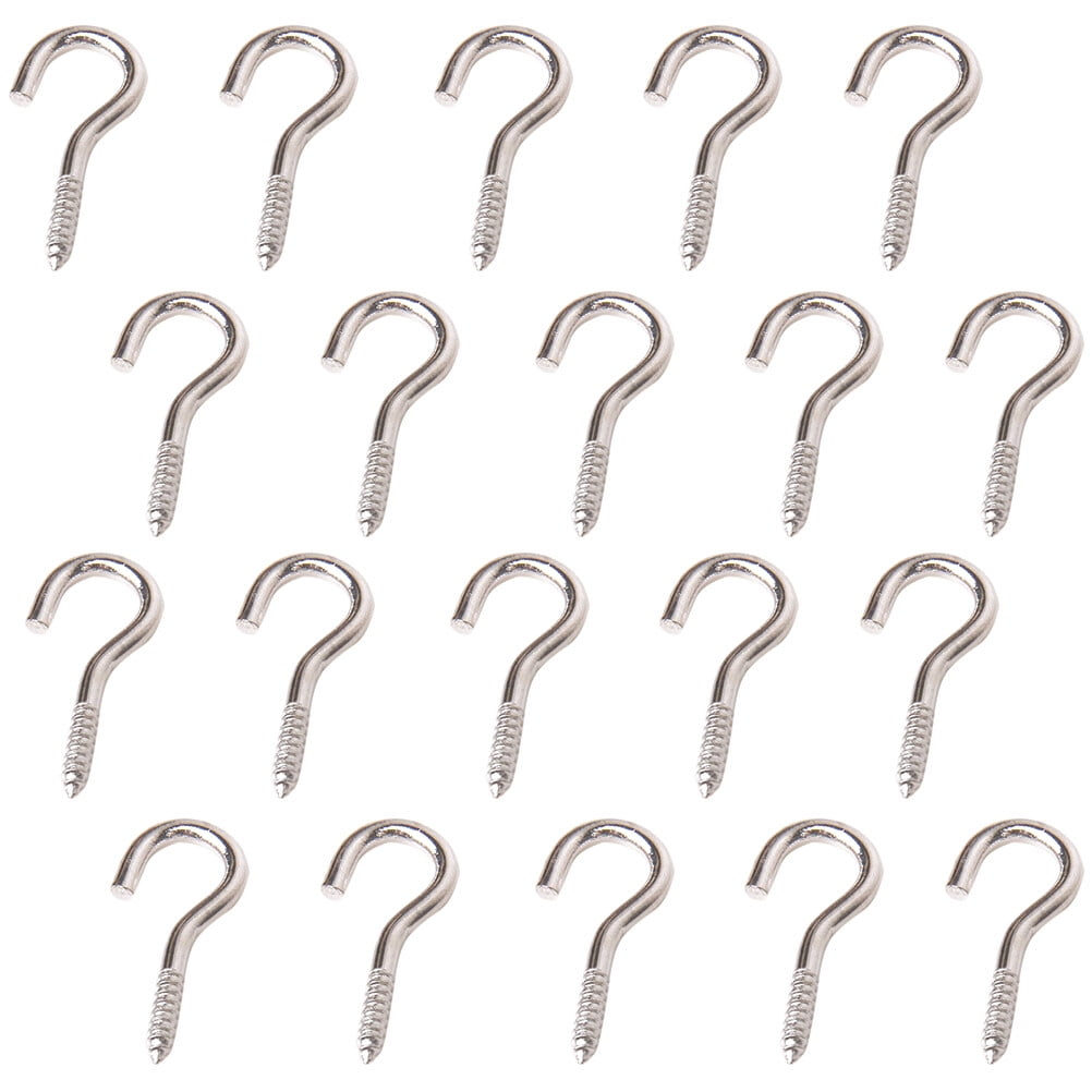 LABSERRON 100Pcs Screw Eyes Hooks for Hanging Lights DIY Enthusiasts ...