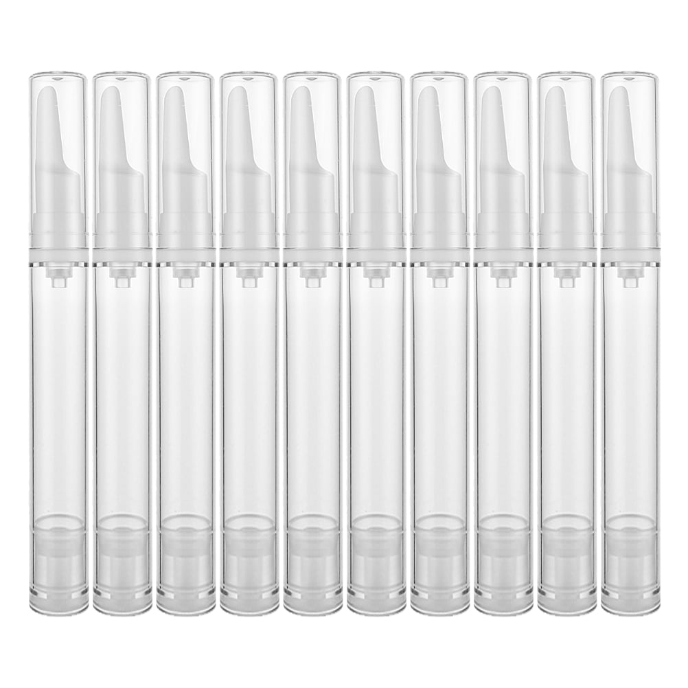 LABSERRON 10Pcs Clear Airless Pump Bottles 15.5x0.7in Plastic Eye Cream ...