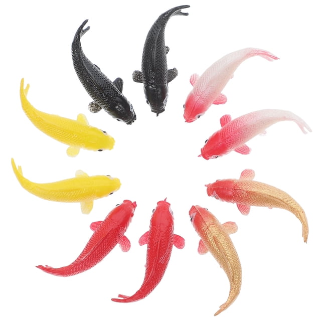 LABSERRON 10Pcs Miniature Koi Fish Assorted Color Decorative Luminous ...