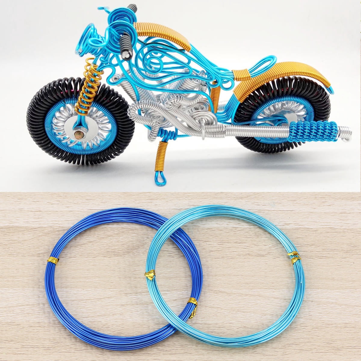 LABSERRON 12 Rolls Color Anodized Aluminum Wire Assorted Color For ...