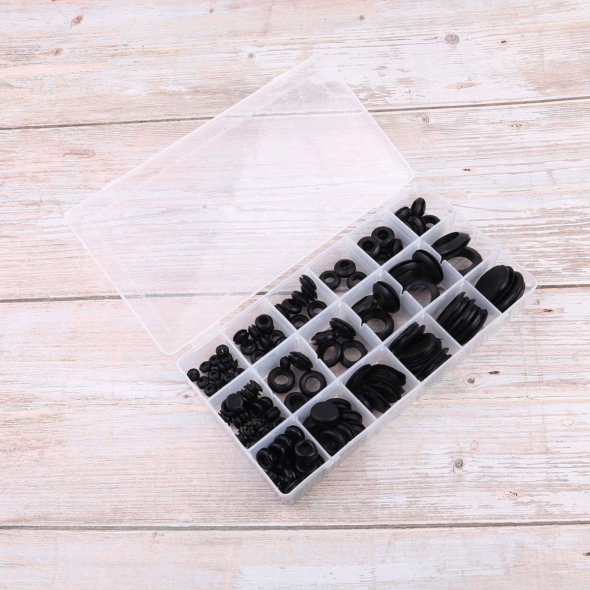 LABSERRON 125Pcs Black Rubber Gasket Wiring Grommet for Auto Mechanical ...